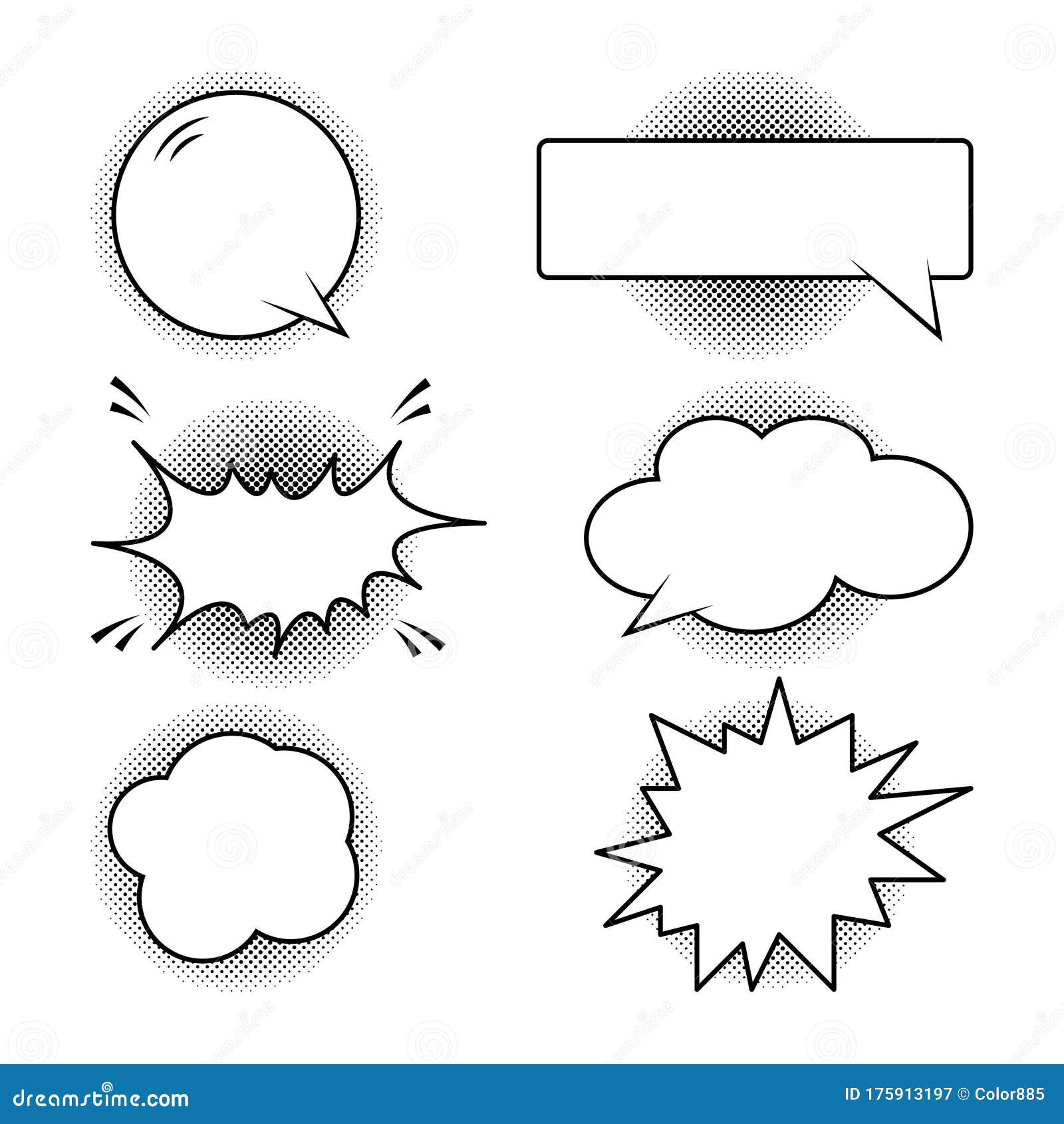 Pop Art Clouds To Insert Text Stock Vector - Illustration of abstract ...
