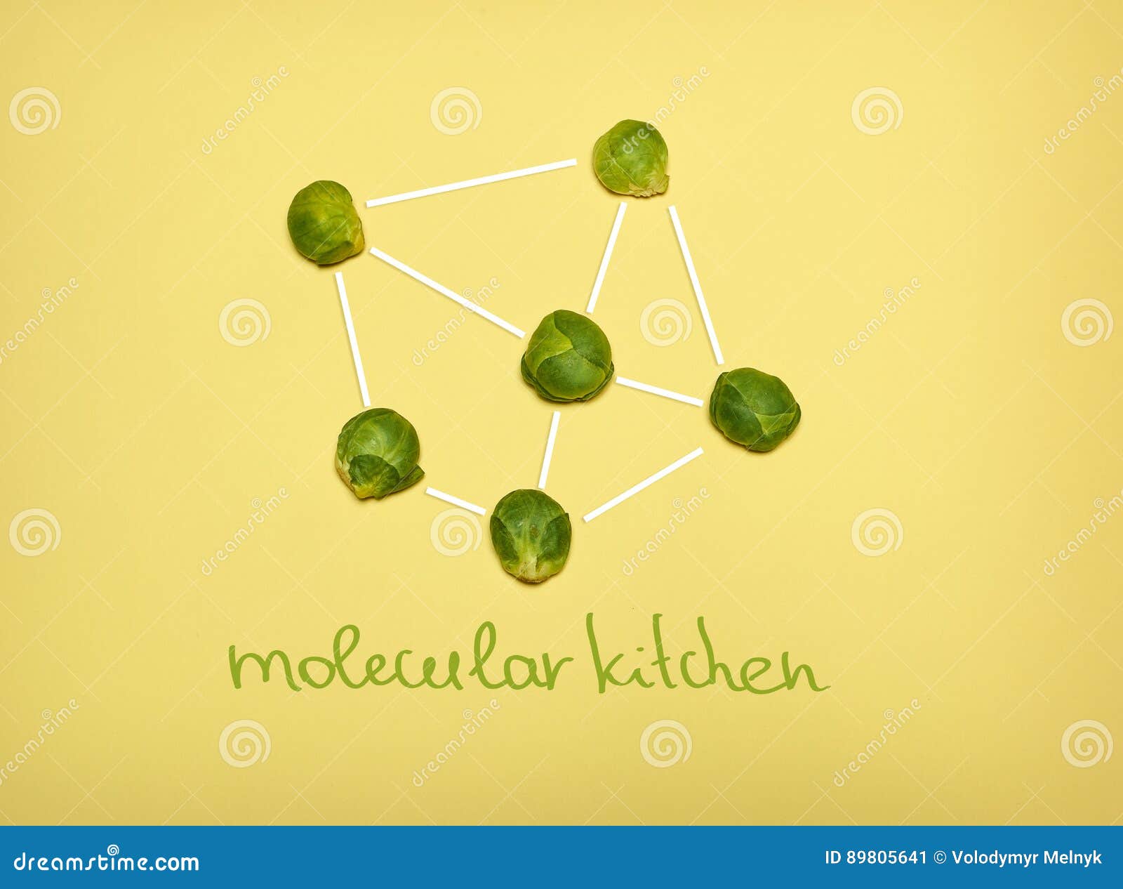 The Pop Art Collage of Chemical Molecule Structure and Fresh Brussels ...