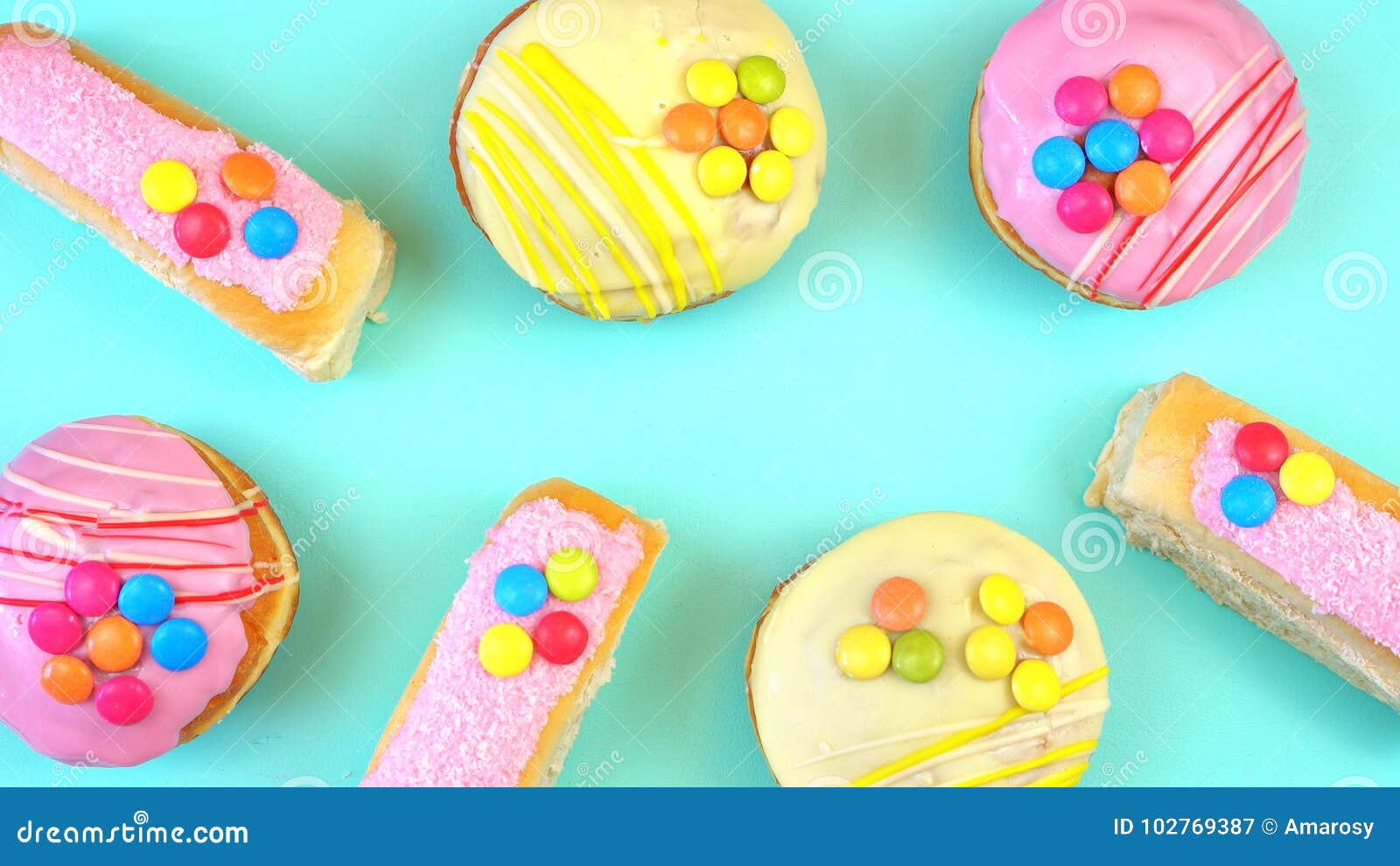 Pop Art Colourful Bakery Goodies Stock Afbeelding - Image of citroen ...