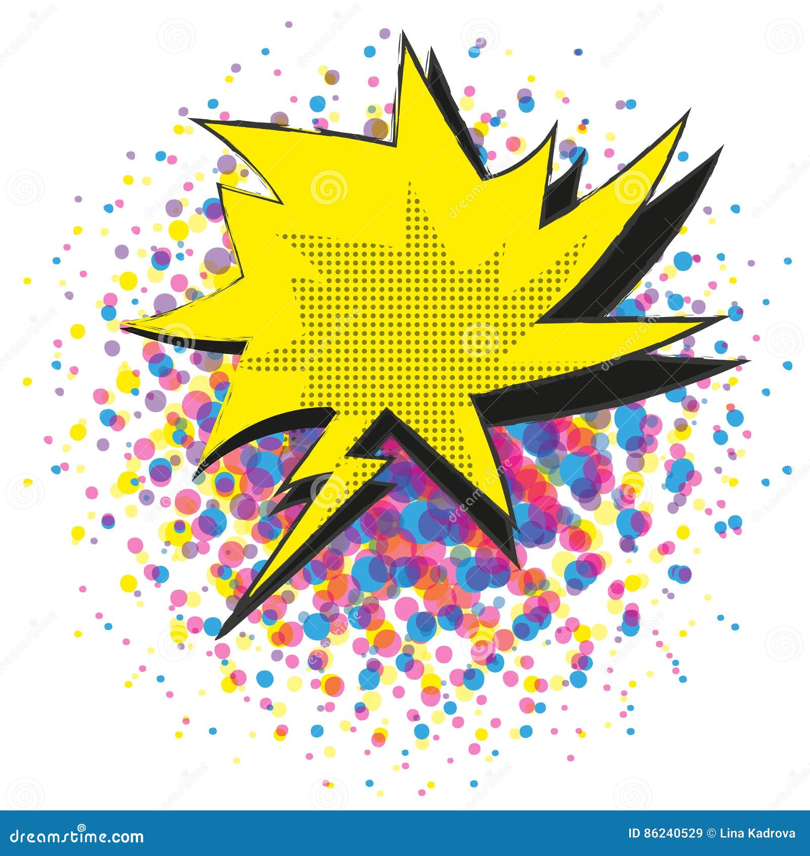 Pop Art Comic Speech Explosion Shape Vector Illustration Stock Vector ...