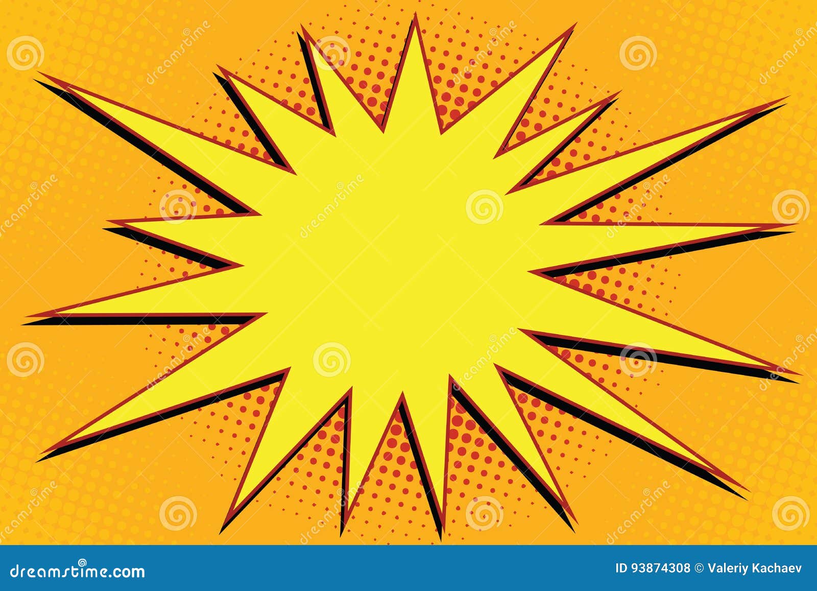 Pop Art Comic Splash Orange Stock Vector - Illustration of burst ...