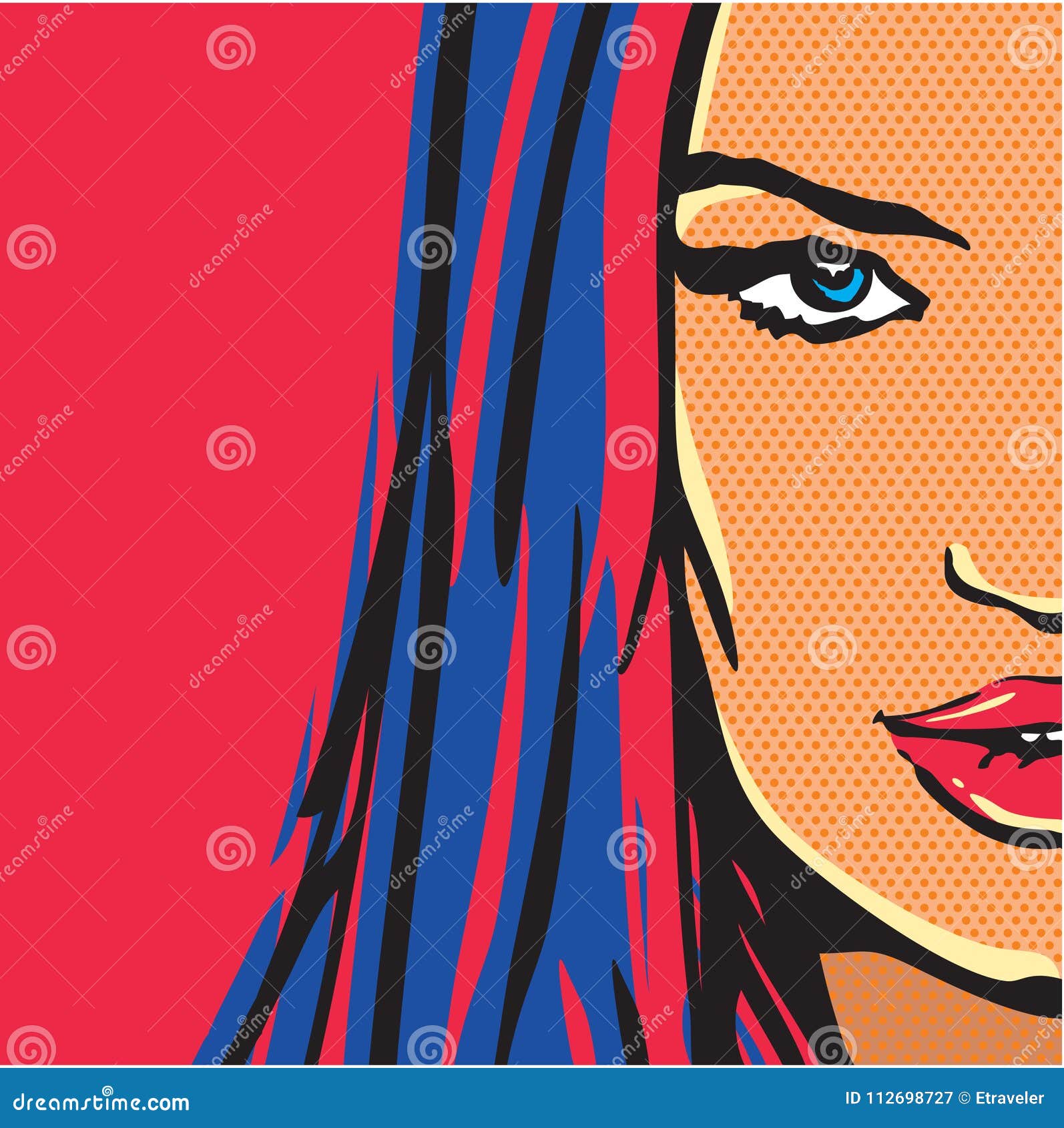 Pop art comic woman stock vector. Illustration of equal - 112698727