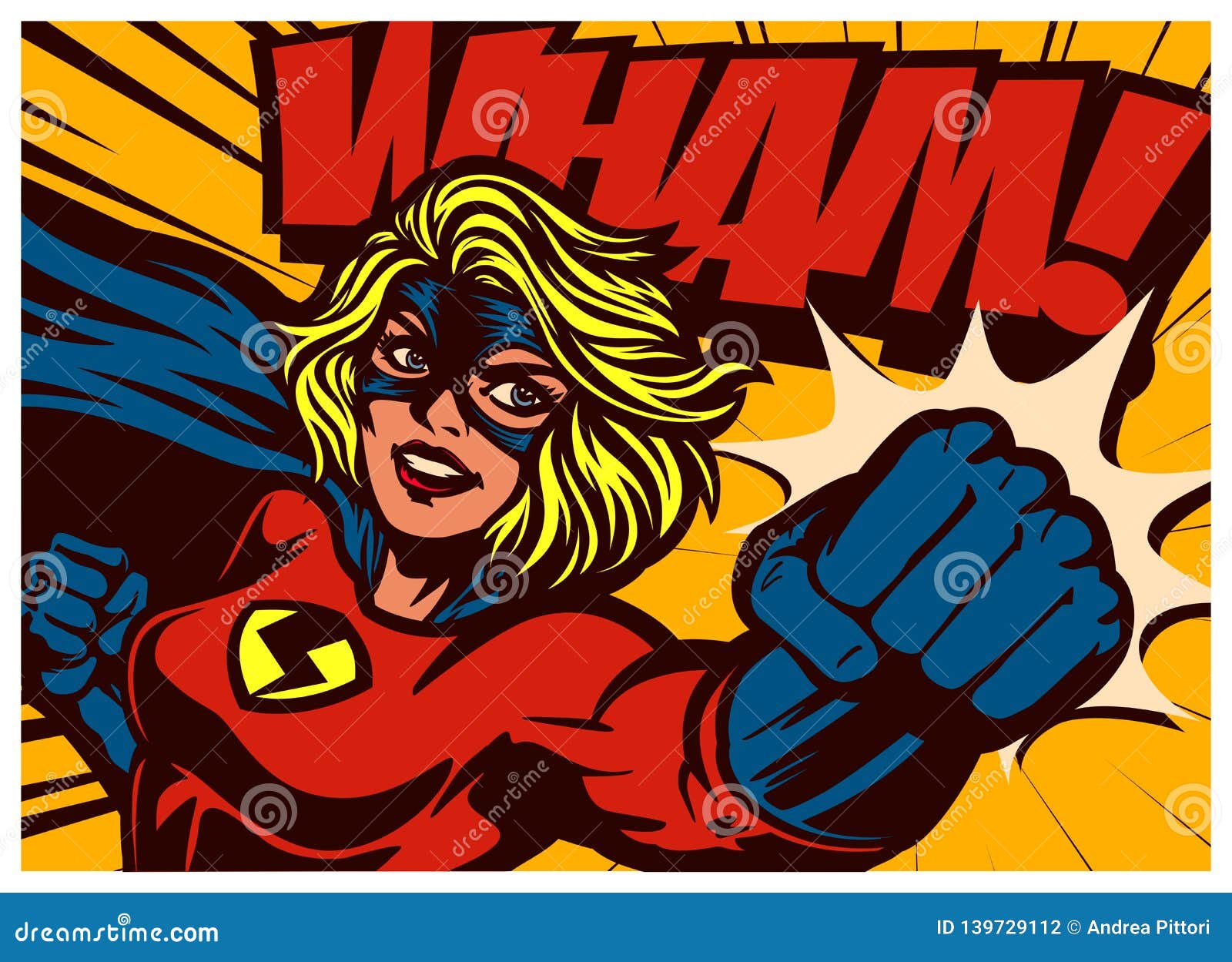 Pop Art Comics Stil Superheldin Stanzen Mit Weiblichen Superhelden