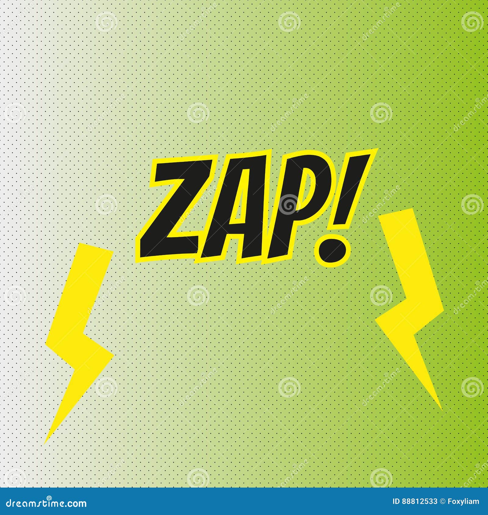 Pop Art Comics ZAP Speech Bubble. Stock Vector - Illustration of poster ...