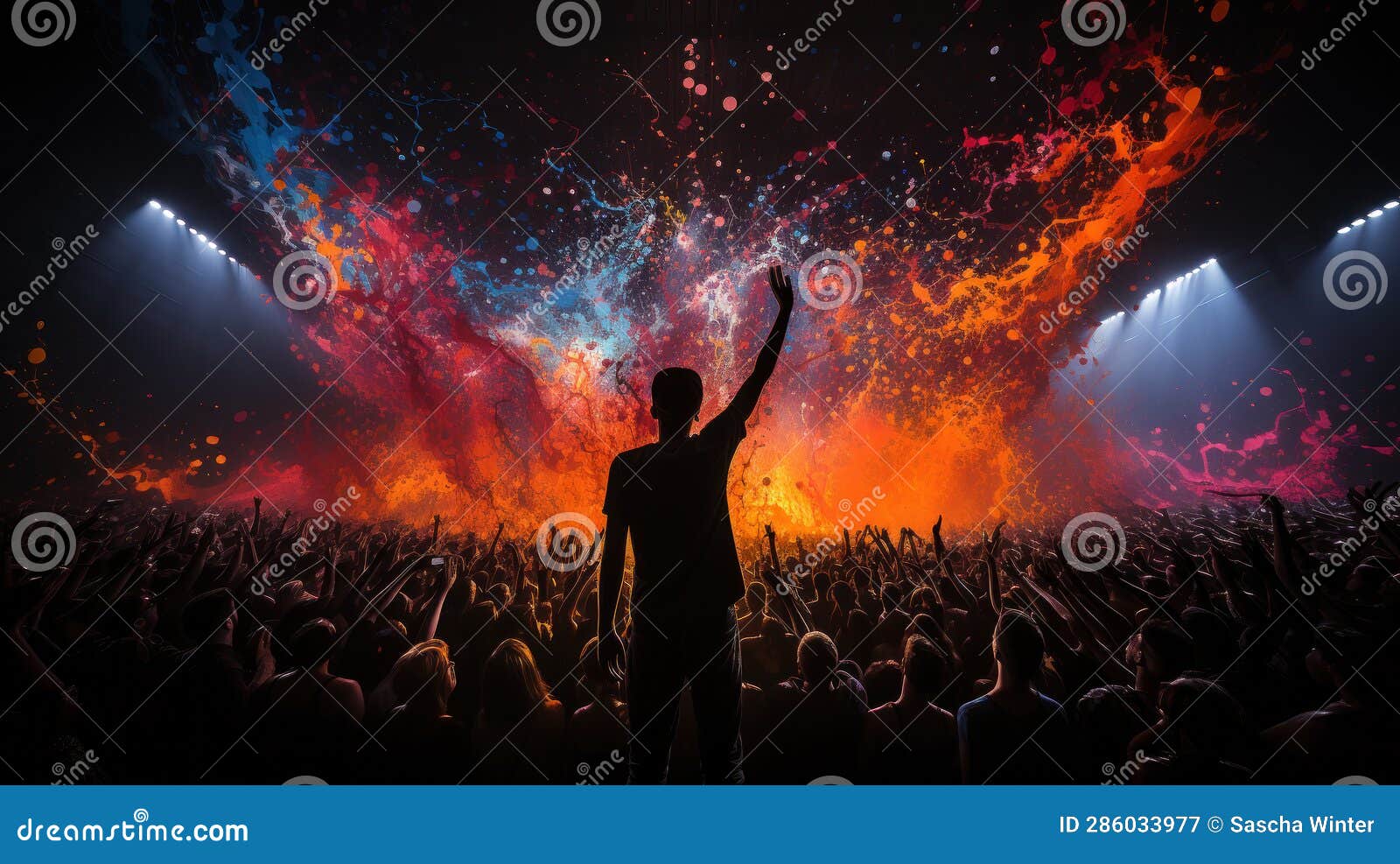 Pop Art Concert Poser: Captivating Contemporary Expression Stock ...