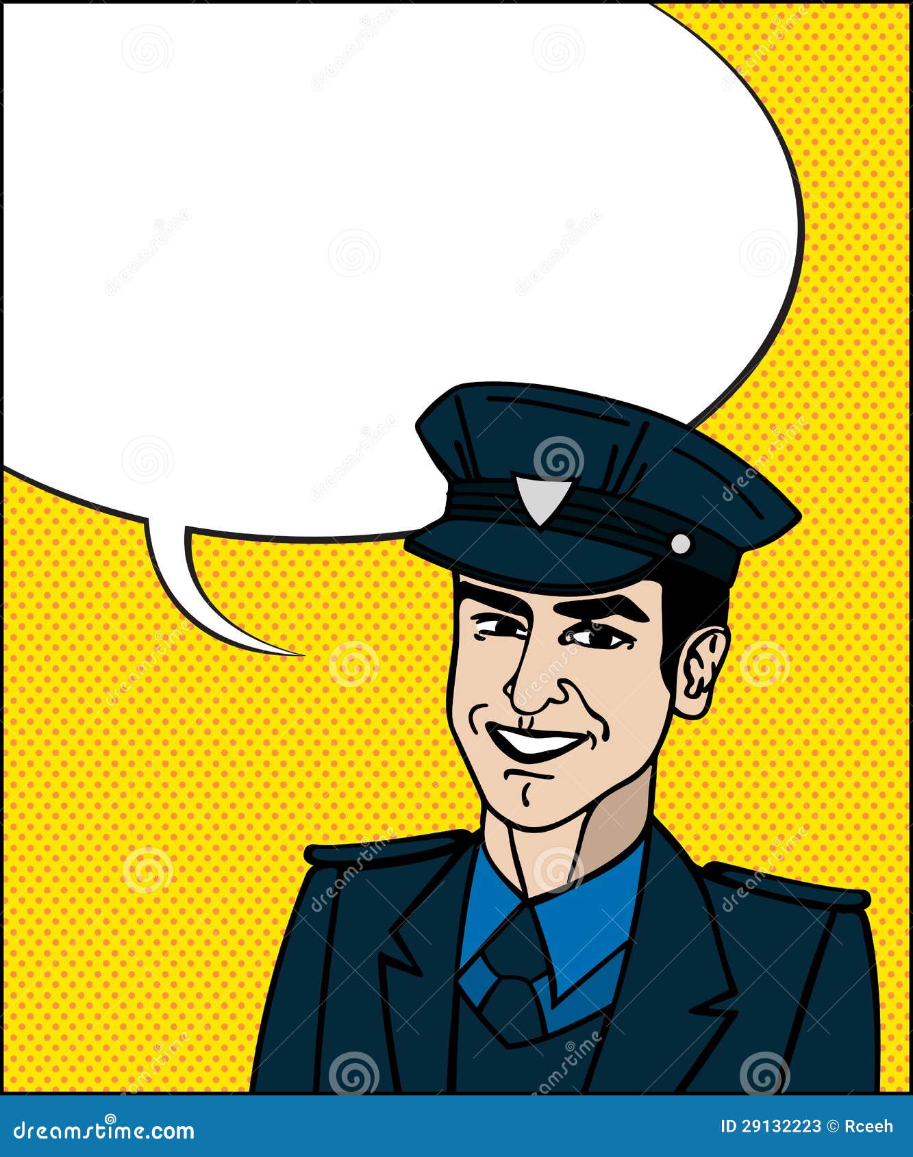 Pop Art cop stock vector. Illustration of conceptual - 29132223