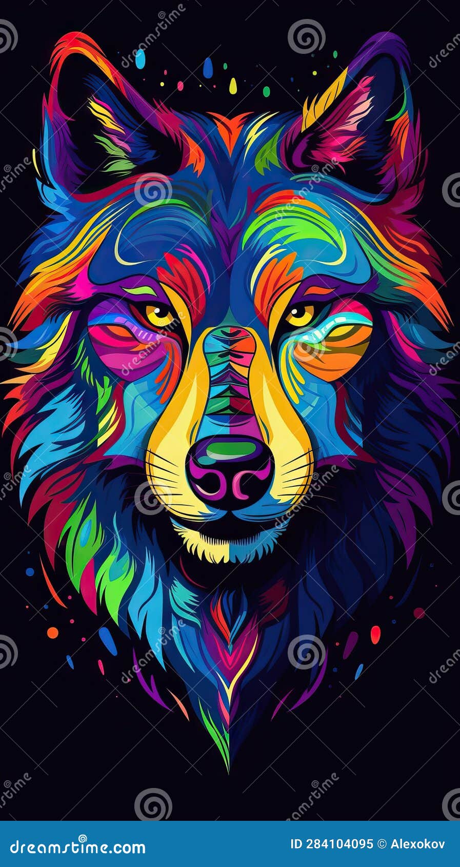 Pop Art on Dark Background: Full Focus. Generative AI Stock ...