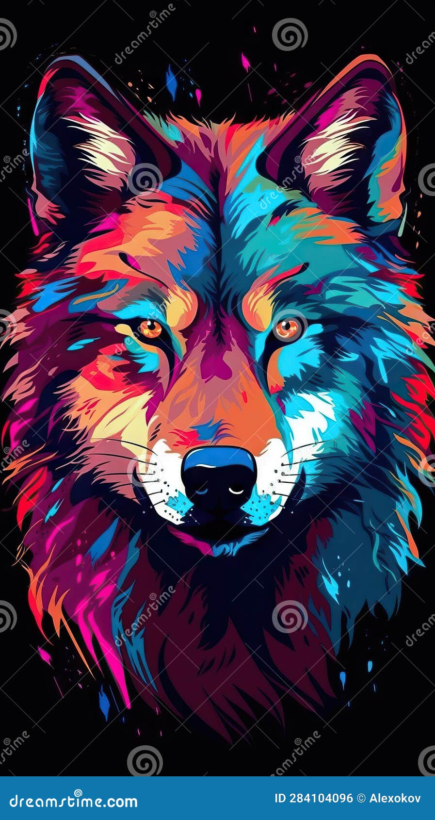 Pop Art on Dark Background: Full Focus. Generative AI Stock ...