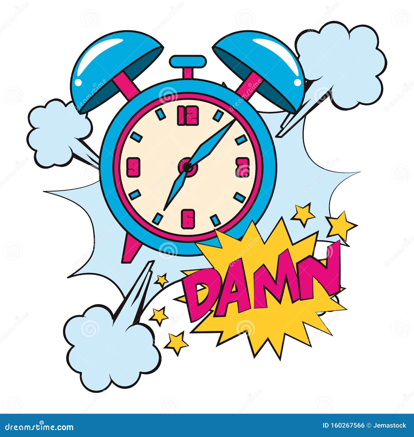 Retro clock icon stock vector. Illustration of expression - 160267566