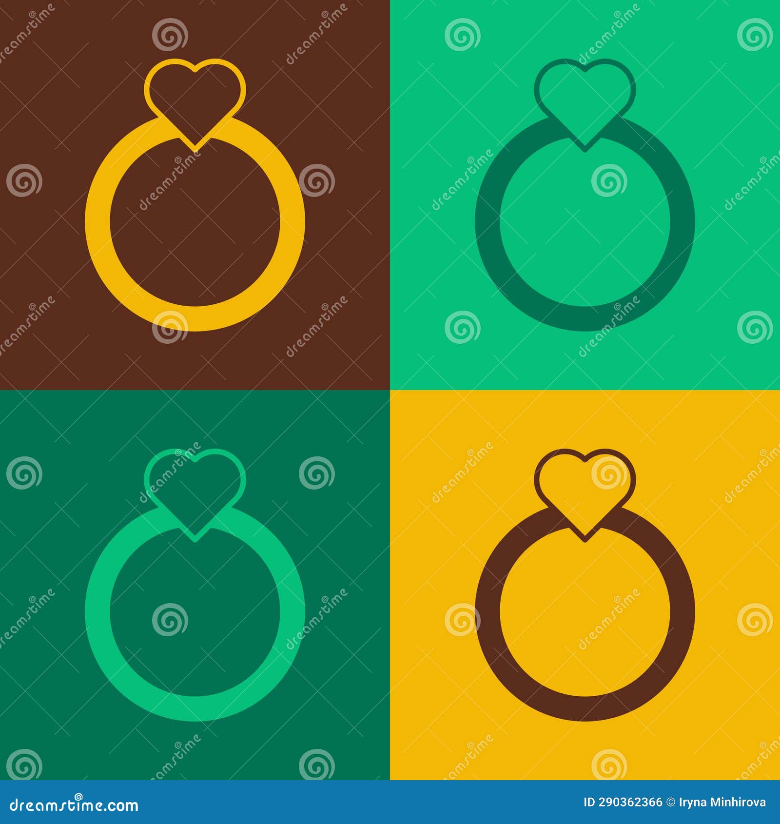Pop Art Diamond Engagement Ring Icon Isolated on Color Background ...