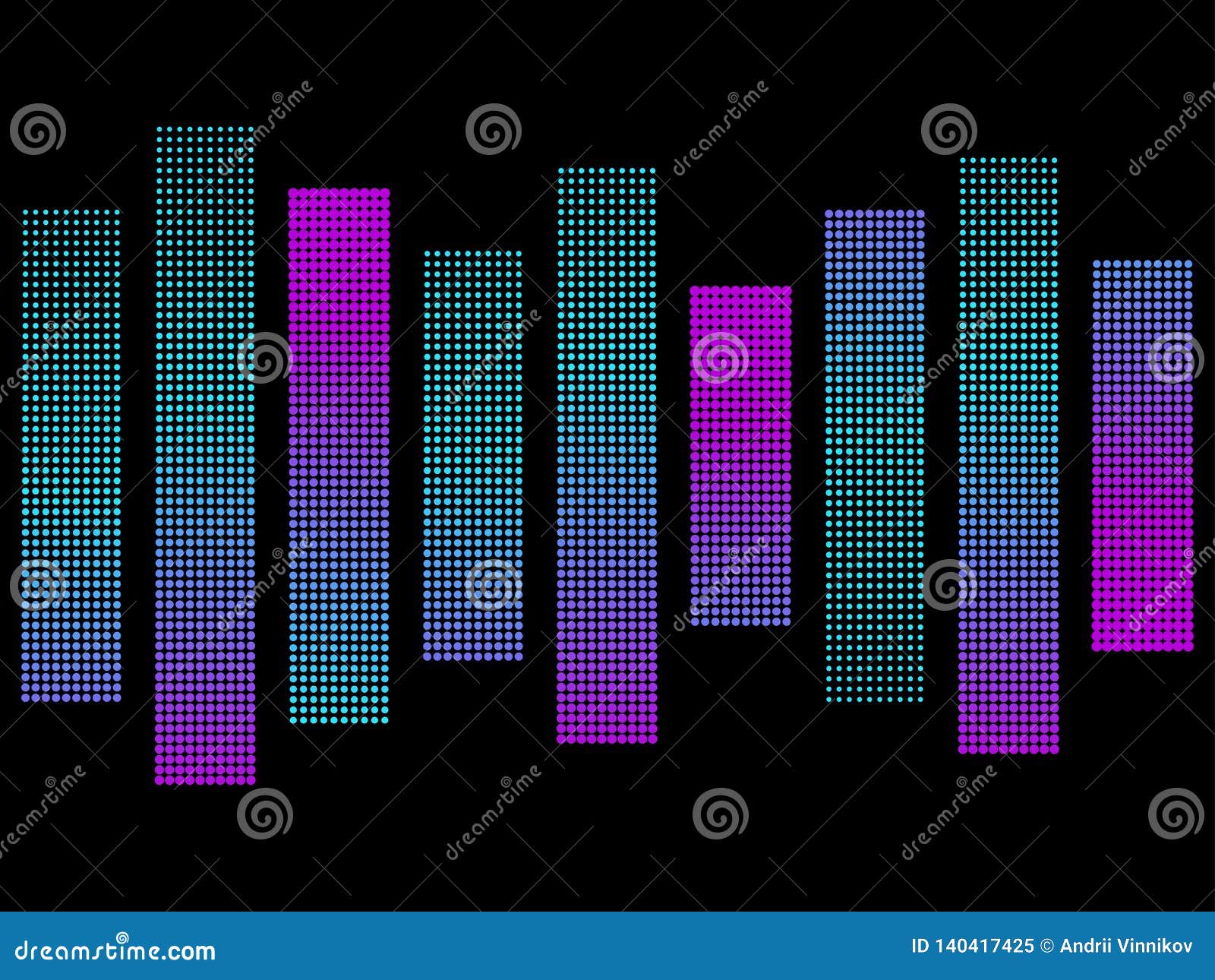 Pop Art Dots with Violet Gradient, Halftone. Synthwave. Retrowave Stock ...