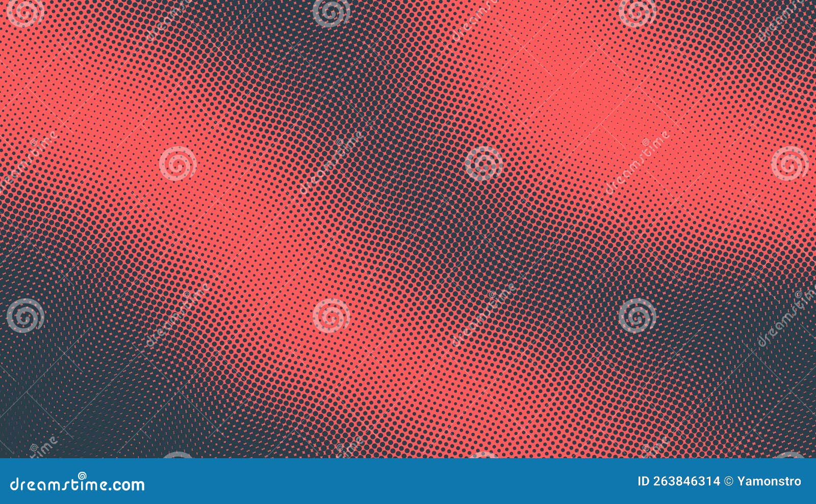 Pop Art Dots Wavy Half Tone Pattern Vector Textured Red Blue Abstract ...