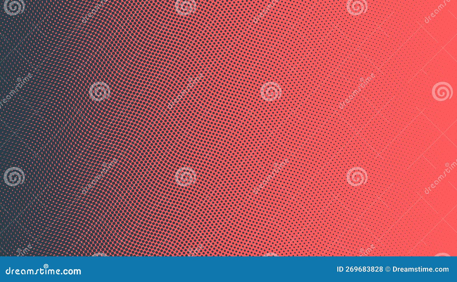 Pop Art Dots Wavy Halftone Gradient Vector Textured Red Blue Abstract ...