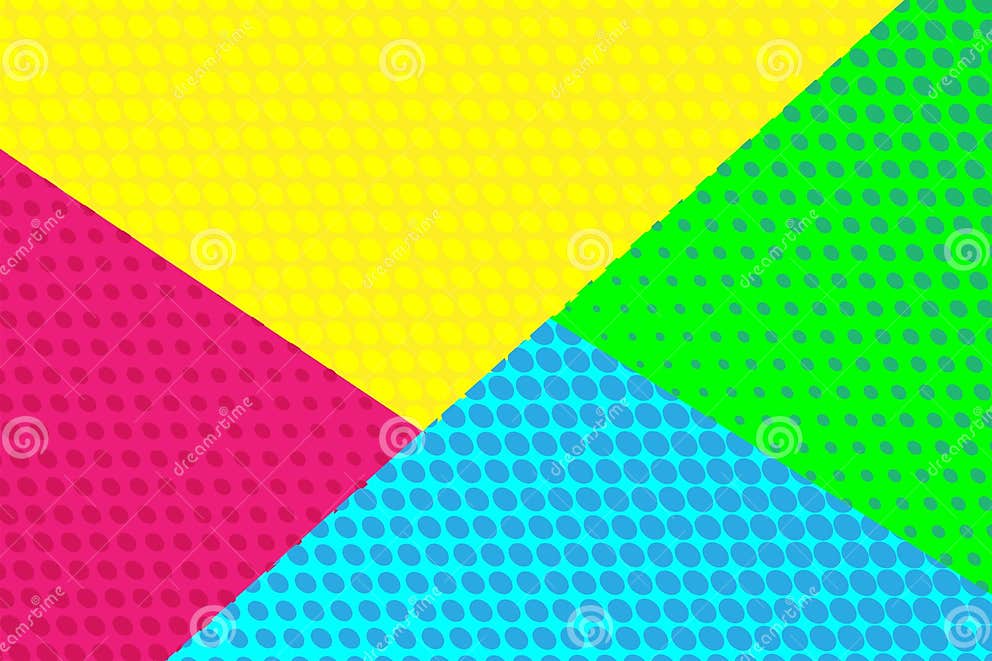 Pop Art Dotted Background Colorful Style Stock Vector - Illustration of ...