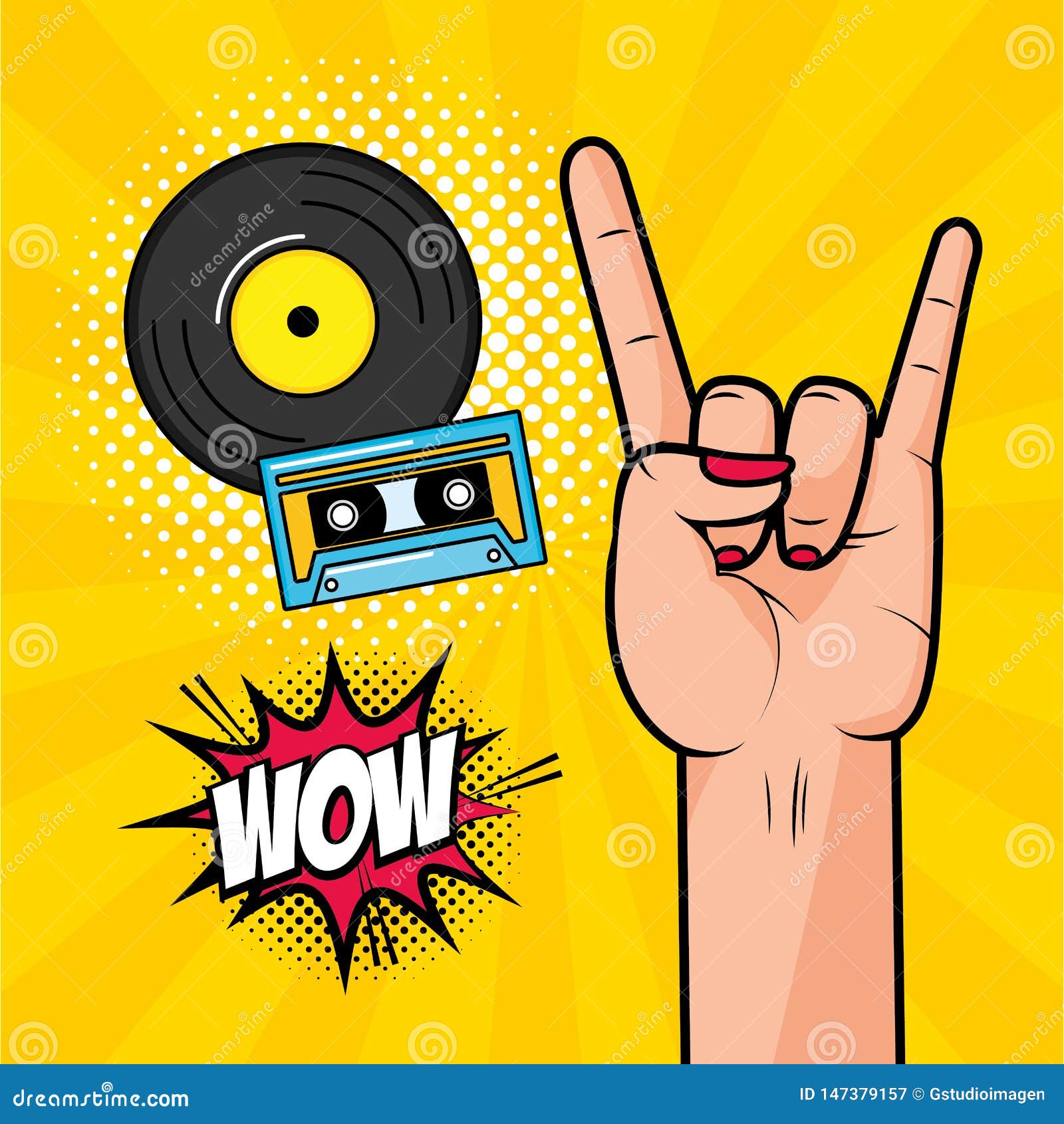 Pop art elements stock illustration. Illustration of media - 147379157