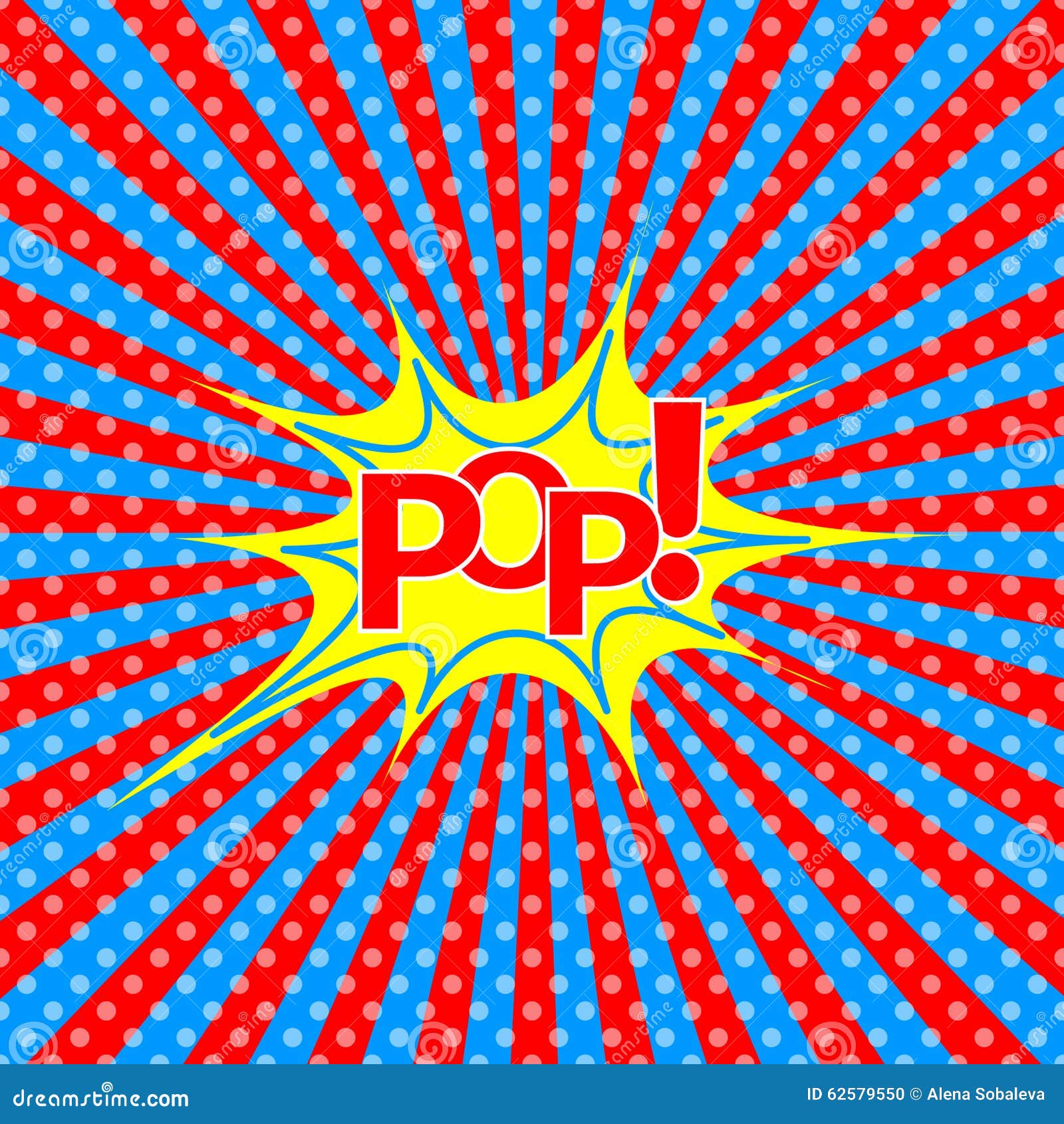 Pop Art Explosion stock vector. Illustration of vintage - 62579550