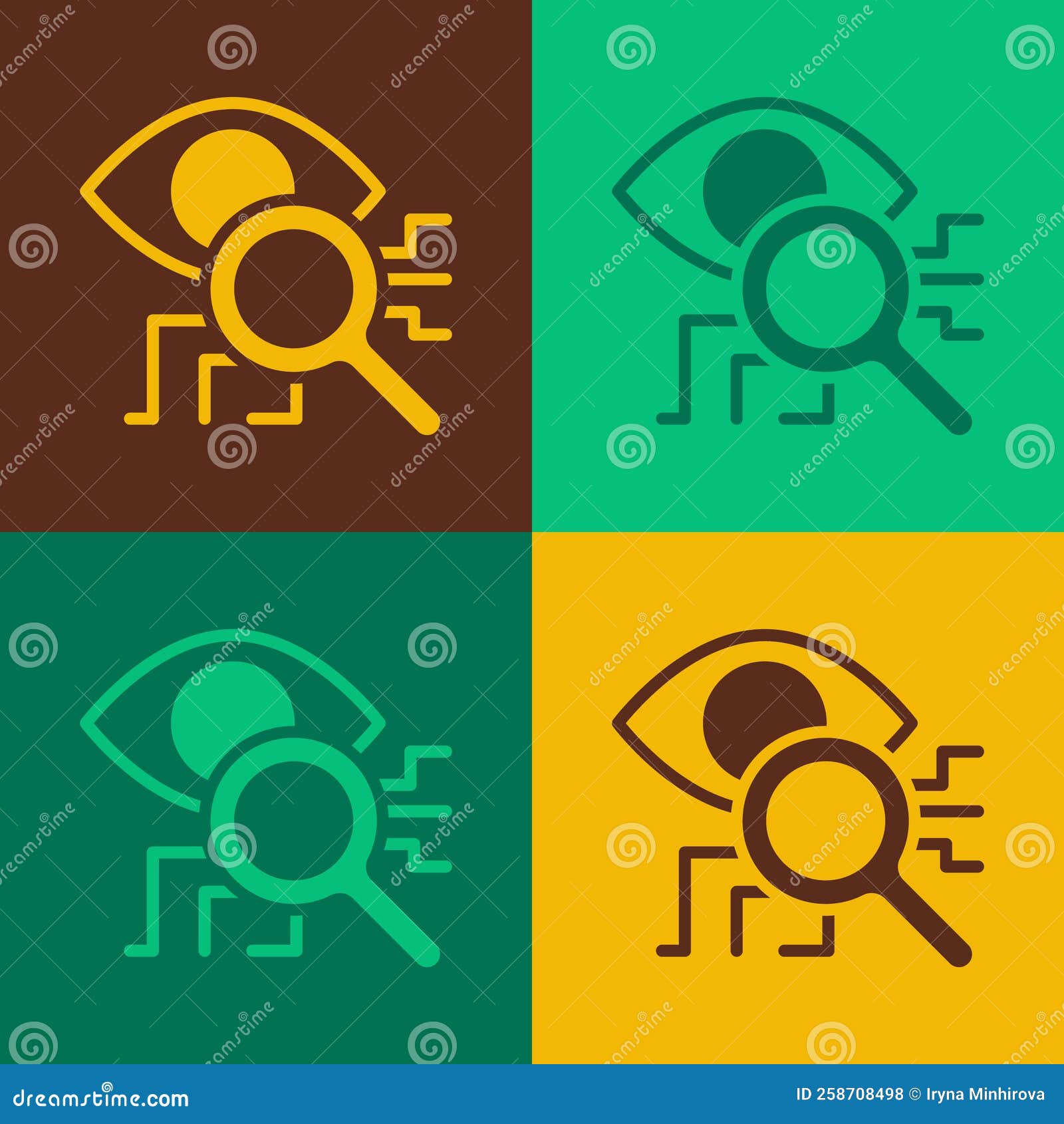 Pop Art Eye Scan Icon Isolated On Color Background. Retinal Scan ... Pop Art Eye Scan Icon Isolated On Color Background. Retinal Scan ...