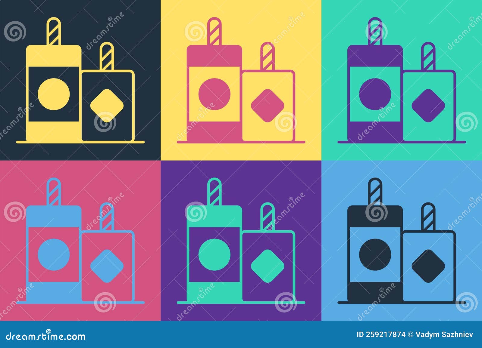 Pop Art Firework Icon Isolated on Color Background. Concept of Fun ...