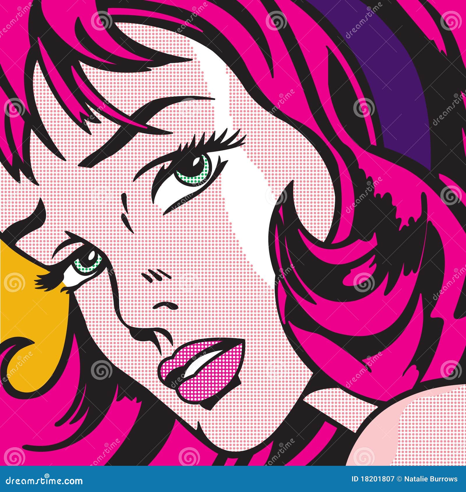 Pop Art Girl stock vector. Illustration of girl, poster - 18201807