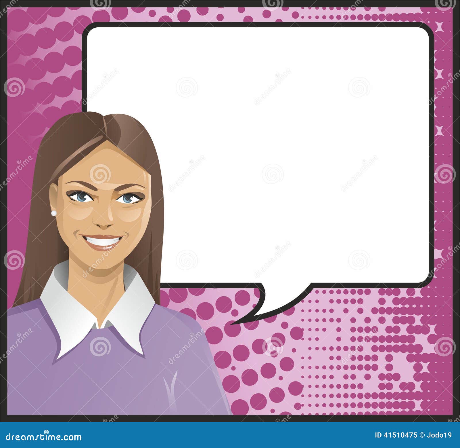 Pop Art girl talking stock illustration. Illustration of imitation ...