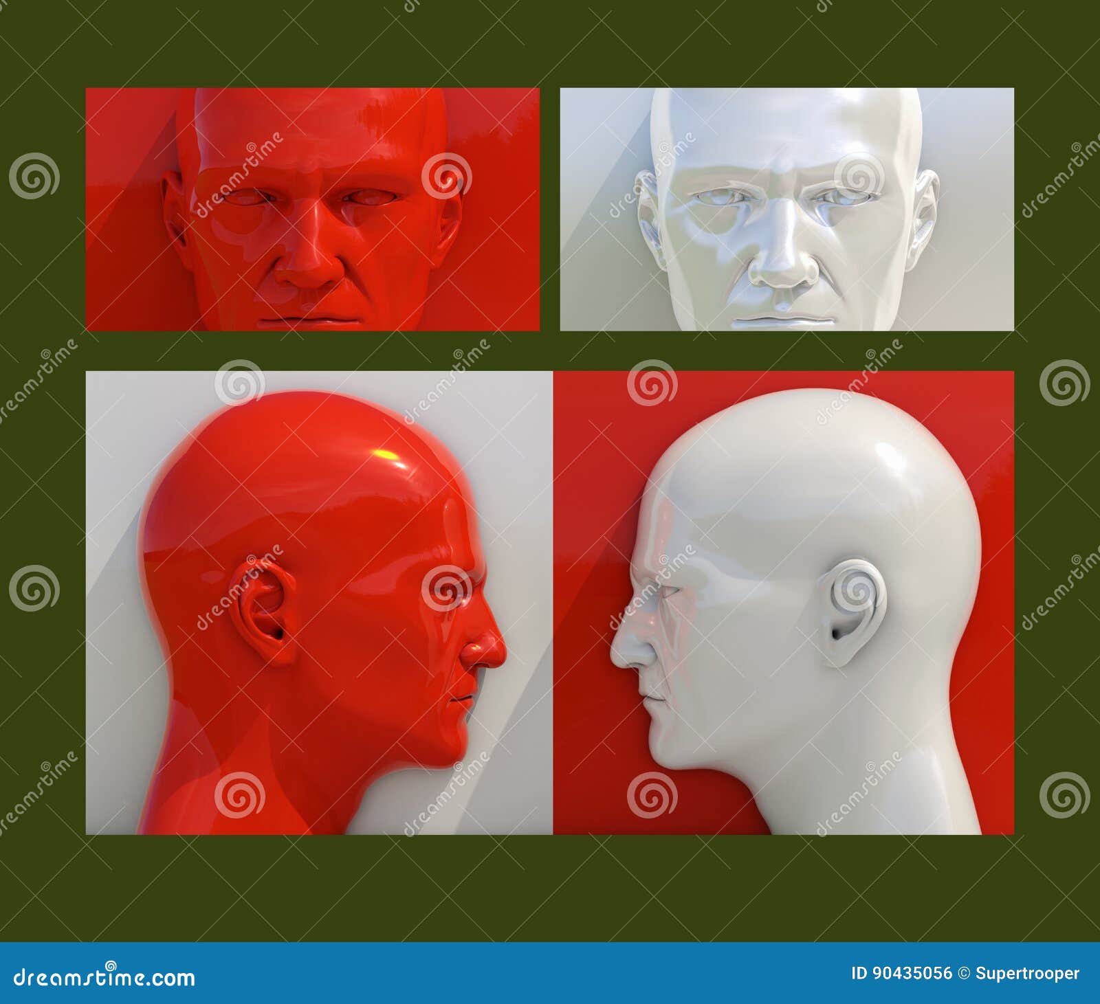 Pop Art Heads stock illustratie. Illustration of pictogram - 90435056