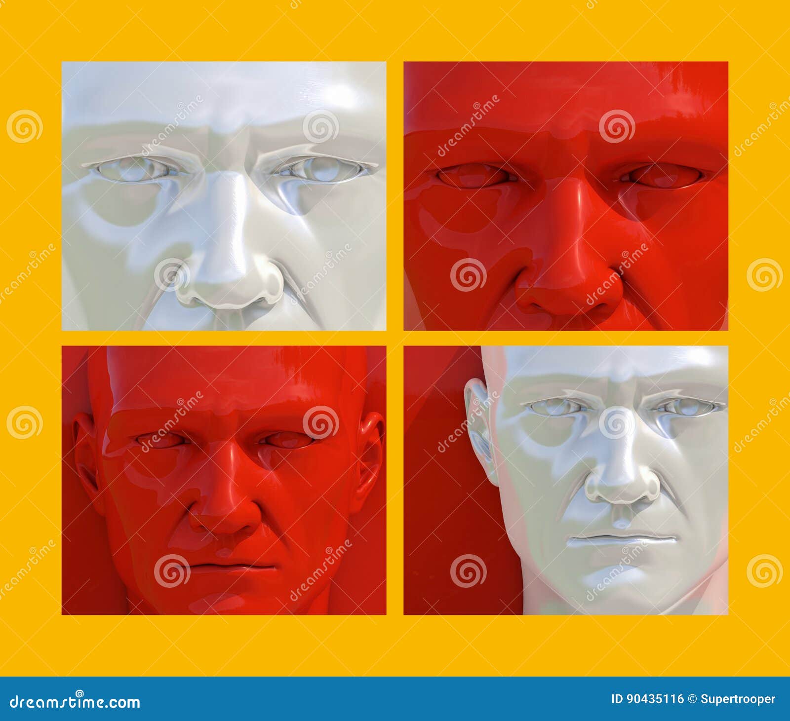 Pop Art Heads stock illustratie. Illustration of proef - 90435116