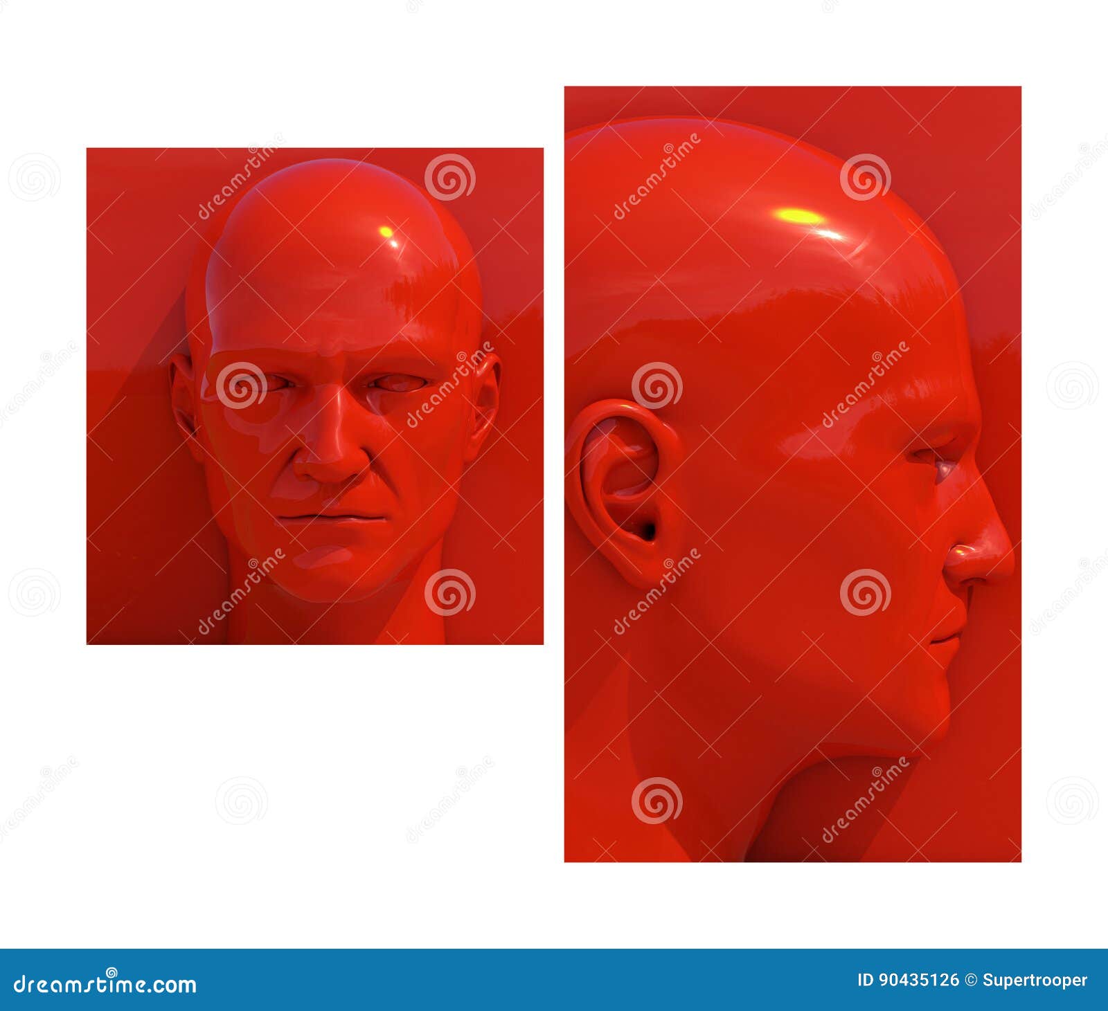 Pop Art Heads stock illustratie. Illustration of confrontatie - 90435126