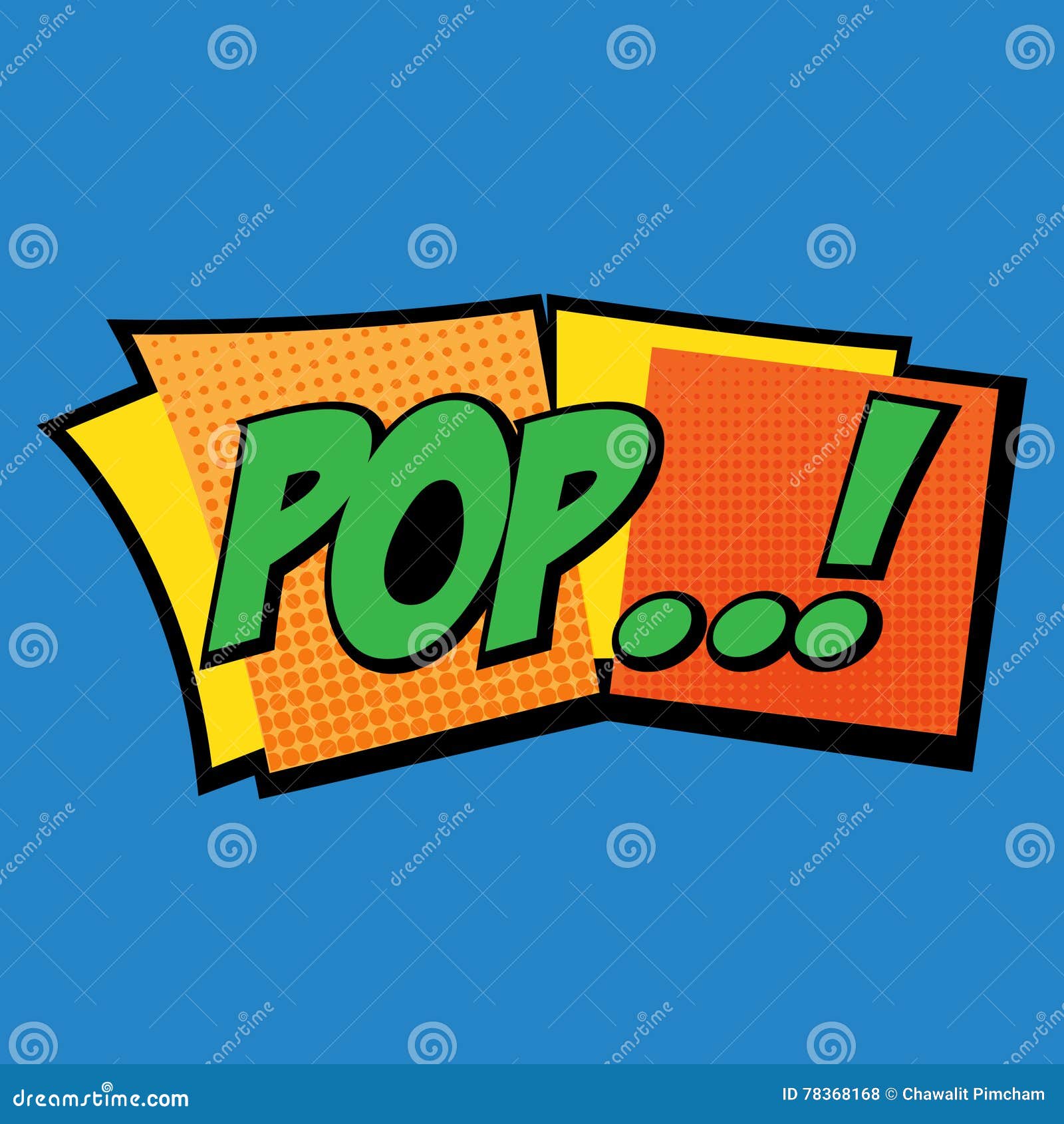 Pop art label stock vector. Illustration of comic, design - 78368168
