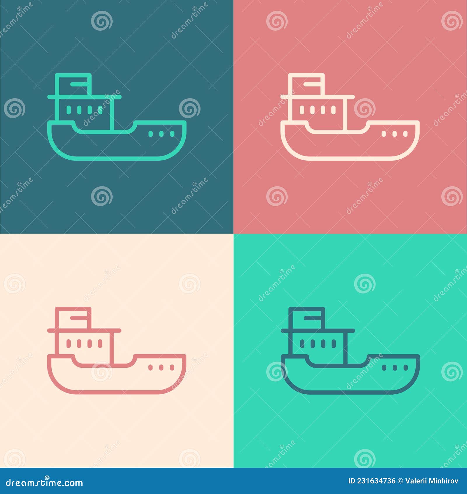 Line Cargo Cart Logo Vector Illustration | CartoonDealer.com #87527604