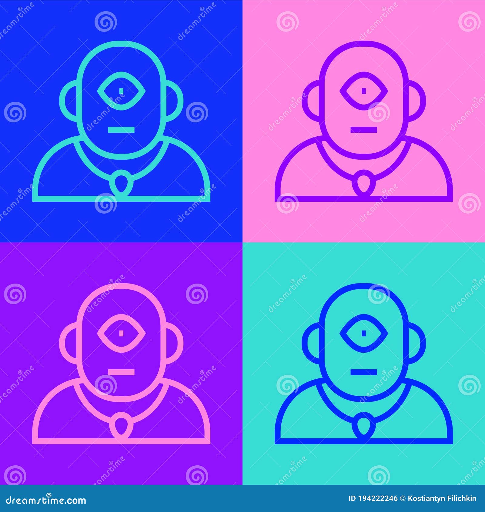 Cyclops Icon In Trendy Design Style. Cyclops Icon Isolated On White ...