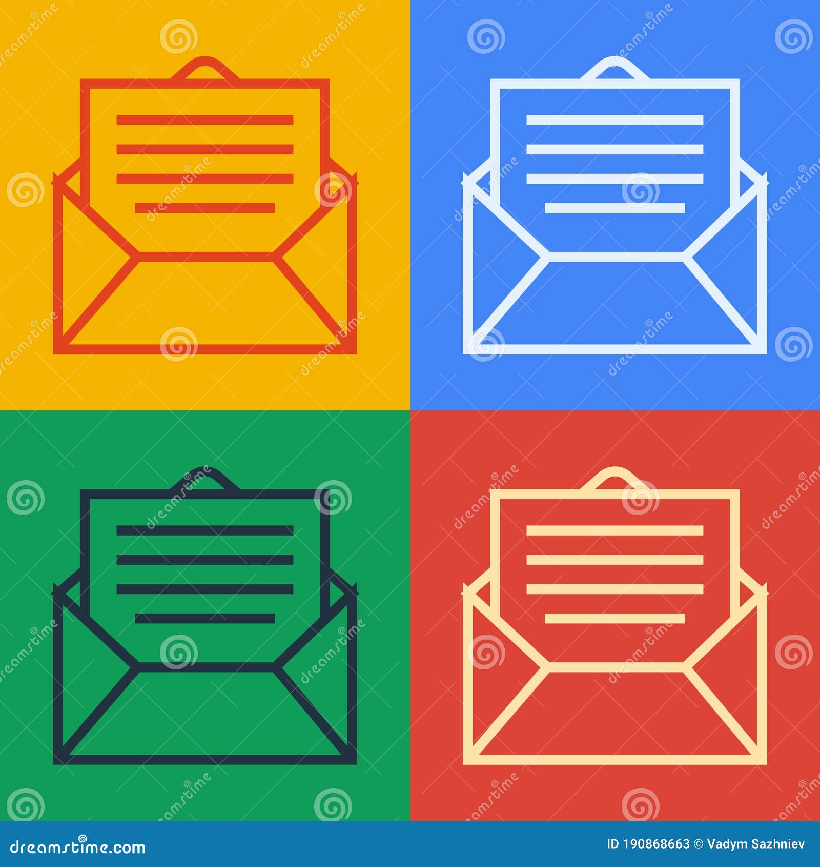 Line Envelope With Question Mark Icon Isolated On White Background ...