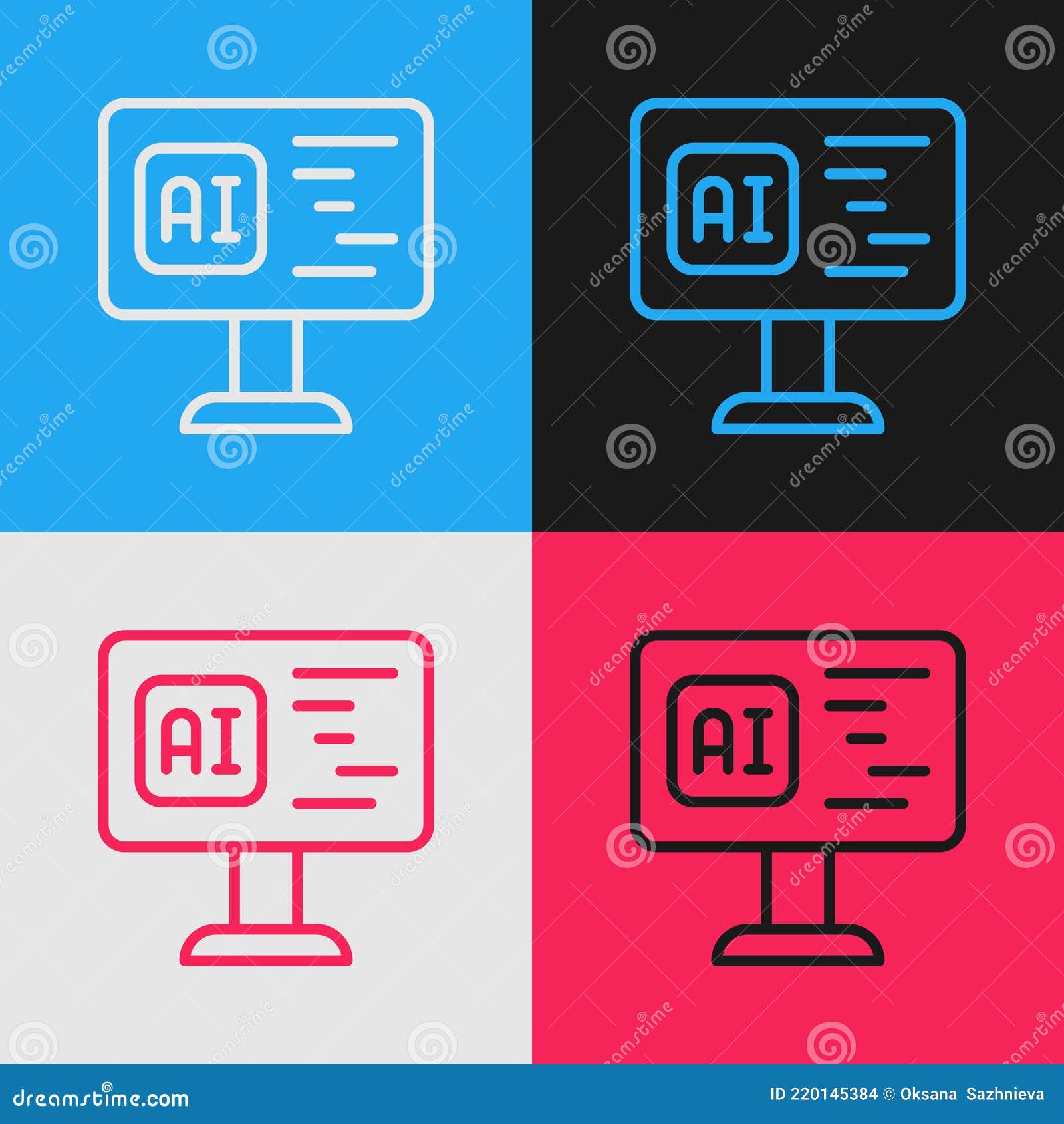 Pop Art Line Software, Web Developer Programming Code Icon Isolated on Color Background ...