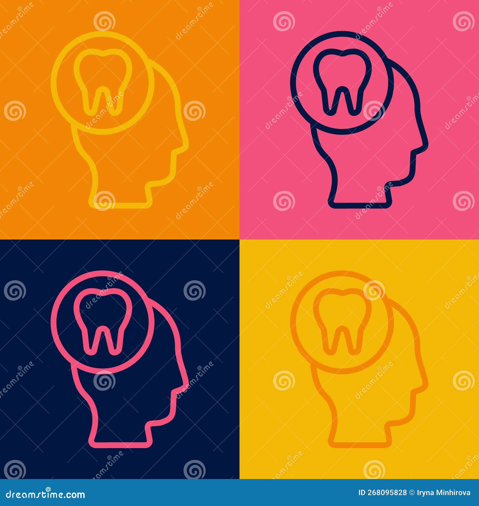 Toothache Color Line Icon, Dental And Stomatolgy, Tooth Pain Sign ...