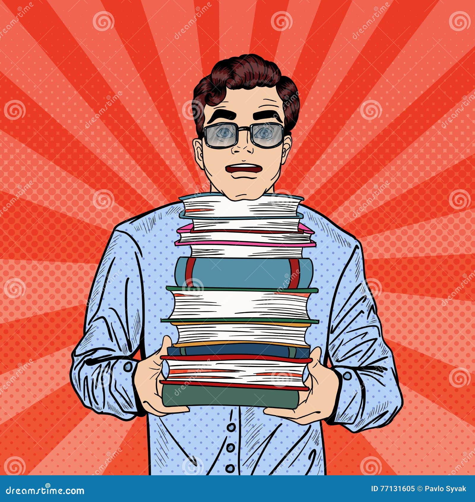 Student Holding Book And Pencil. Girl Learner With Grammar Textbook ...