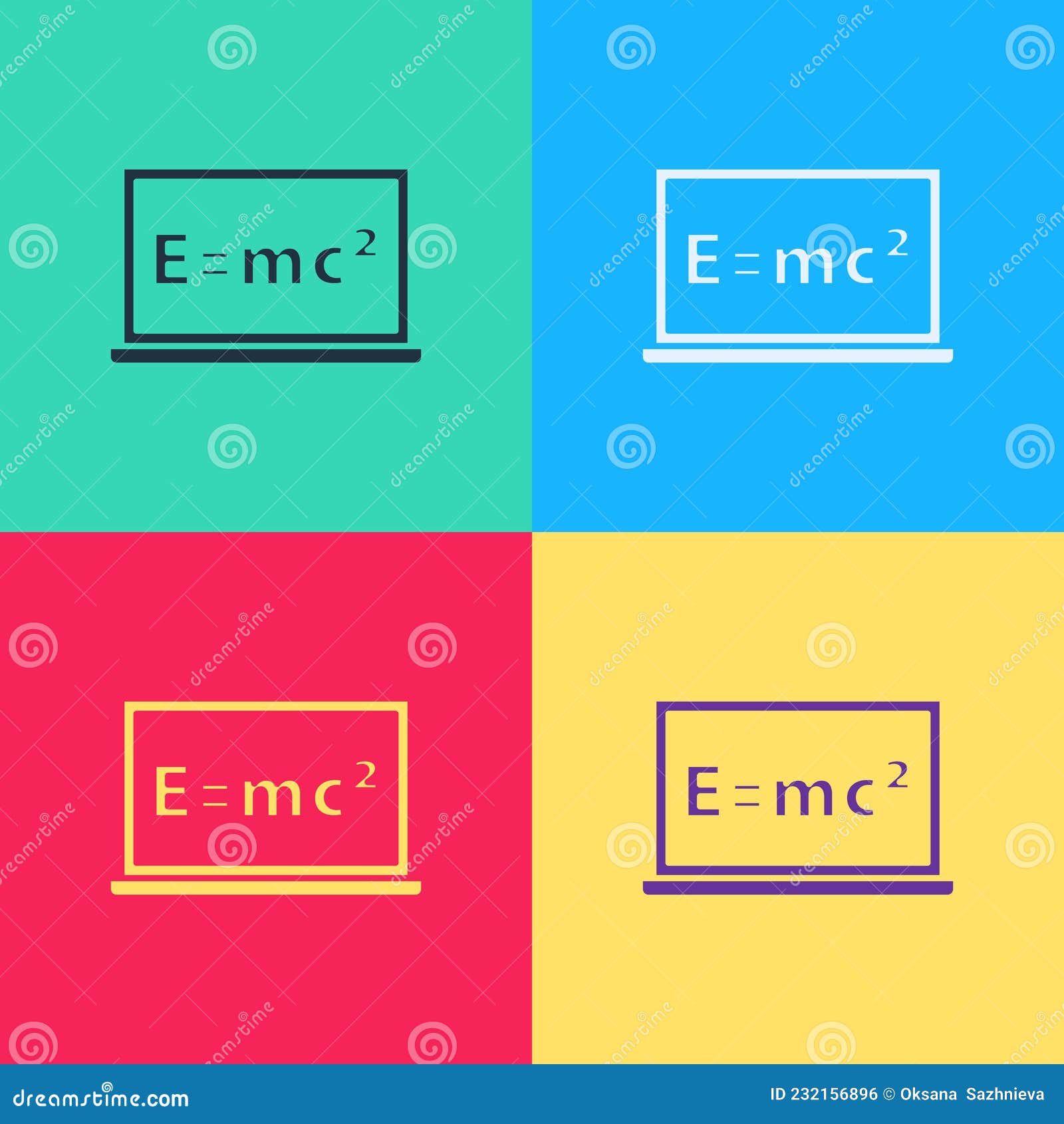 Pop Art Math System of Equation Solution on Chalkboard Icon Isolated on ...