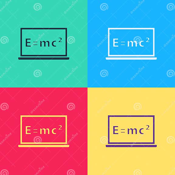 Pop Art Math System of Equation Solution on Chalkboard Icon Isolated on ...