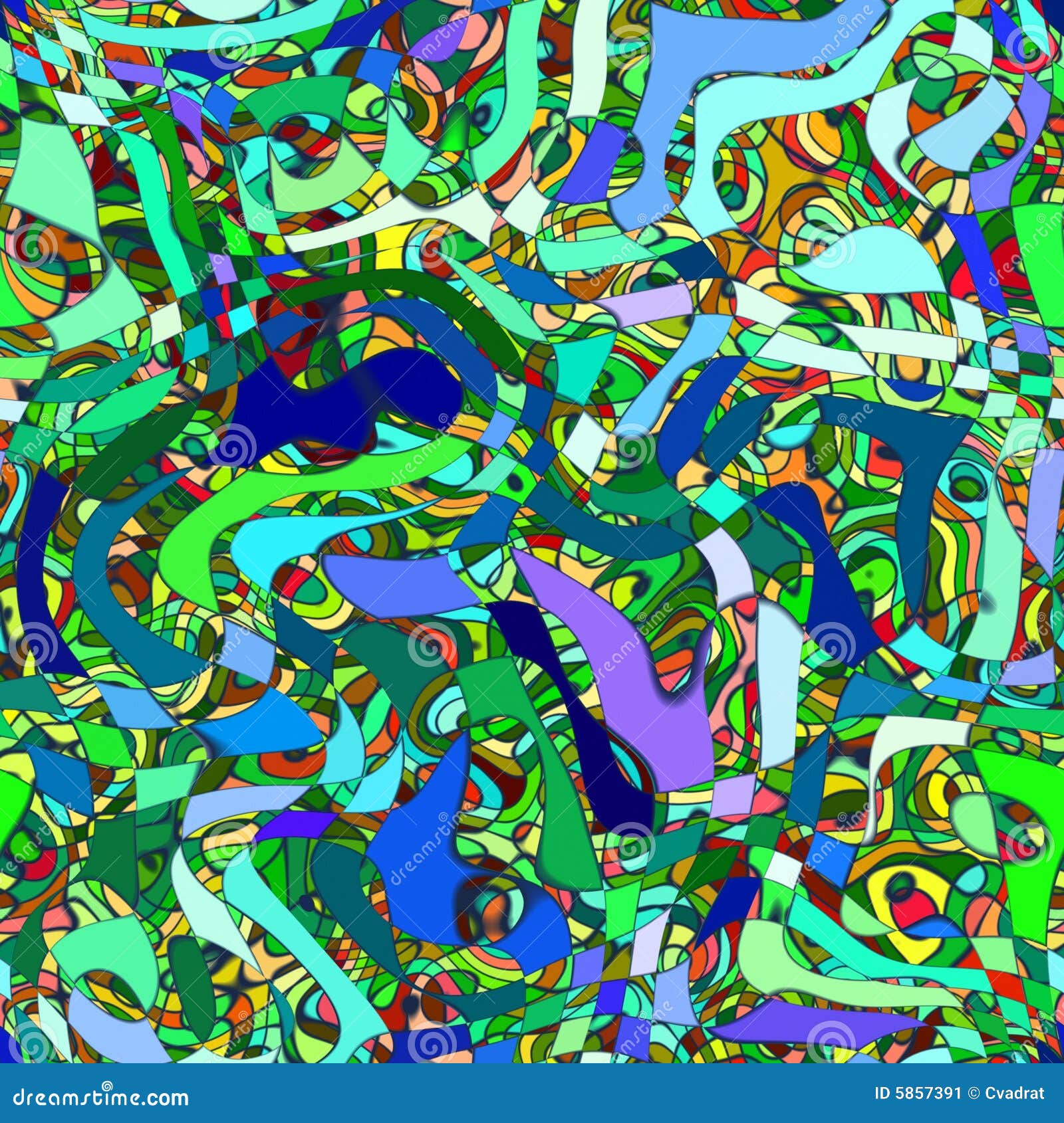 Pop Art Multicolor Irregular Shapes D Seamless Stock Illustration ...