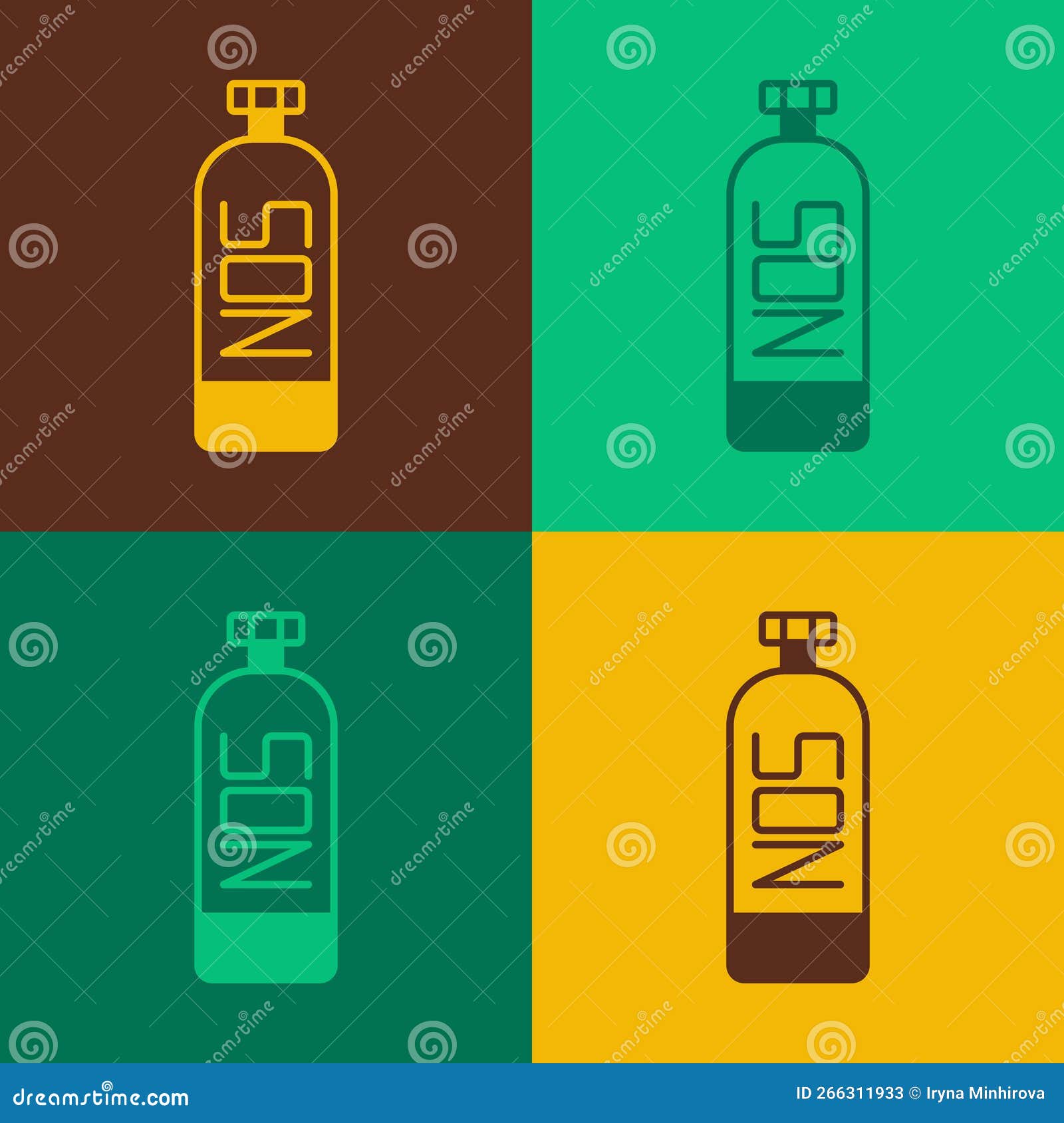 Pop Art Nitrous Oxide Icon Isolated on Color Background. Vector Stock ...