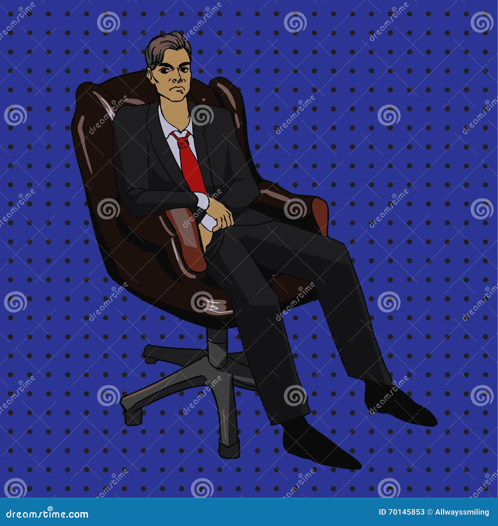 Pop Art Office Comic Style Vector Illustration Stock Vector ...