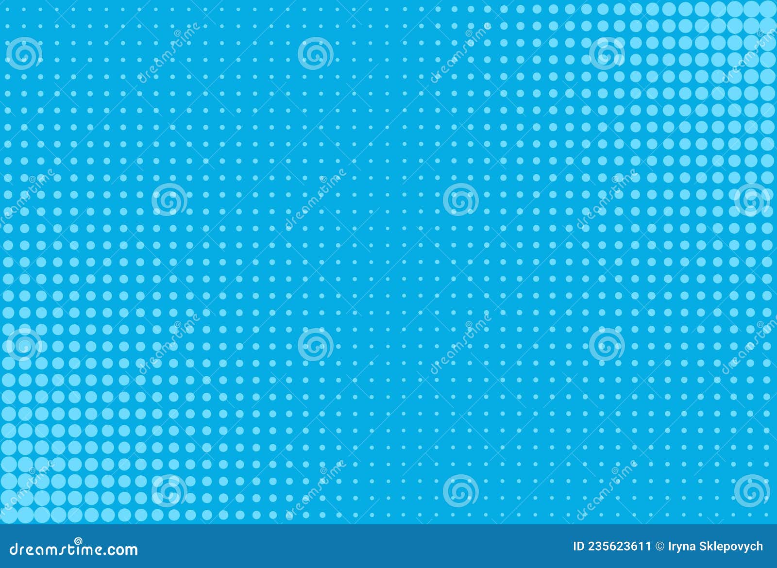 Halftone Pop Art Pattern. Comic Blue Texture. Vector Illustration Stock ...