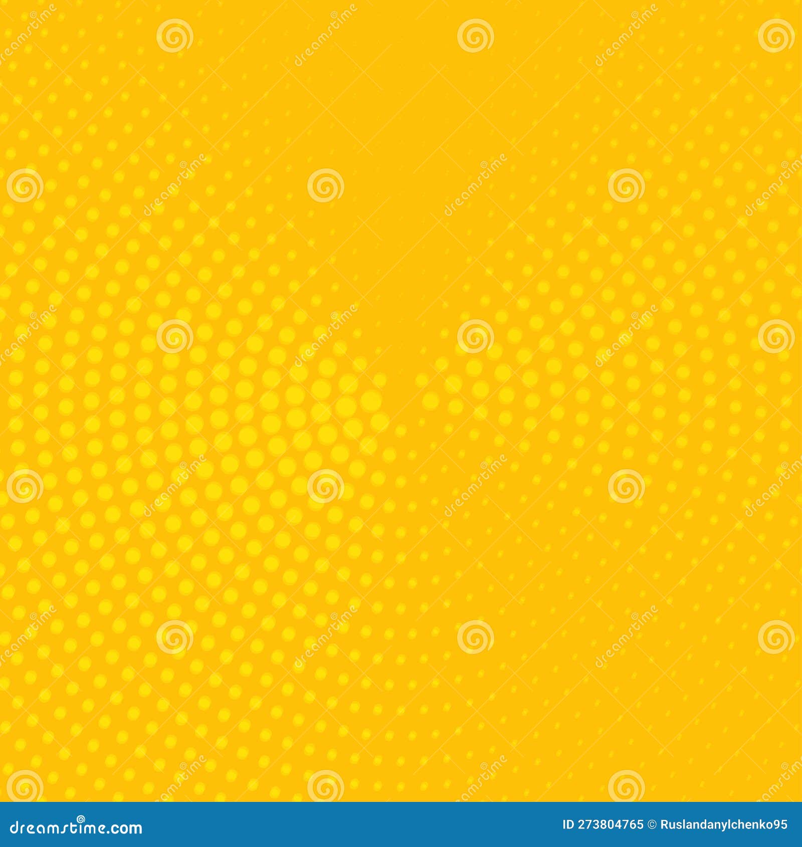 Pop Art Pattern. Halftone Comic Background in Yellow. Yellow Dot Print ...