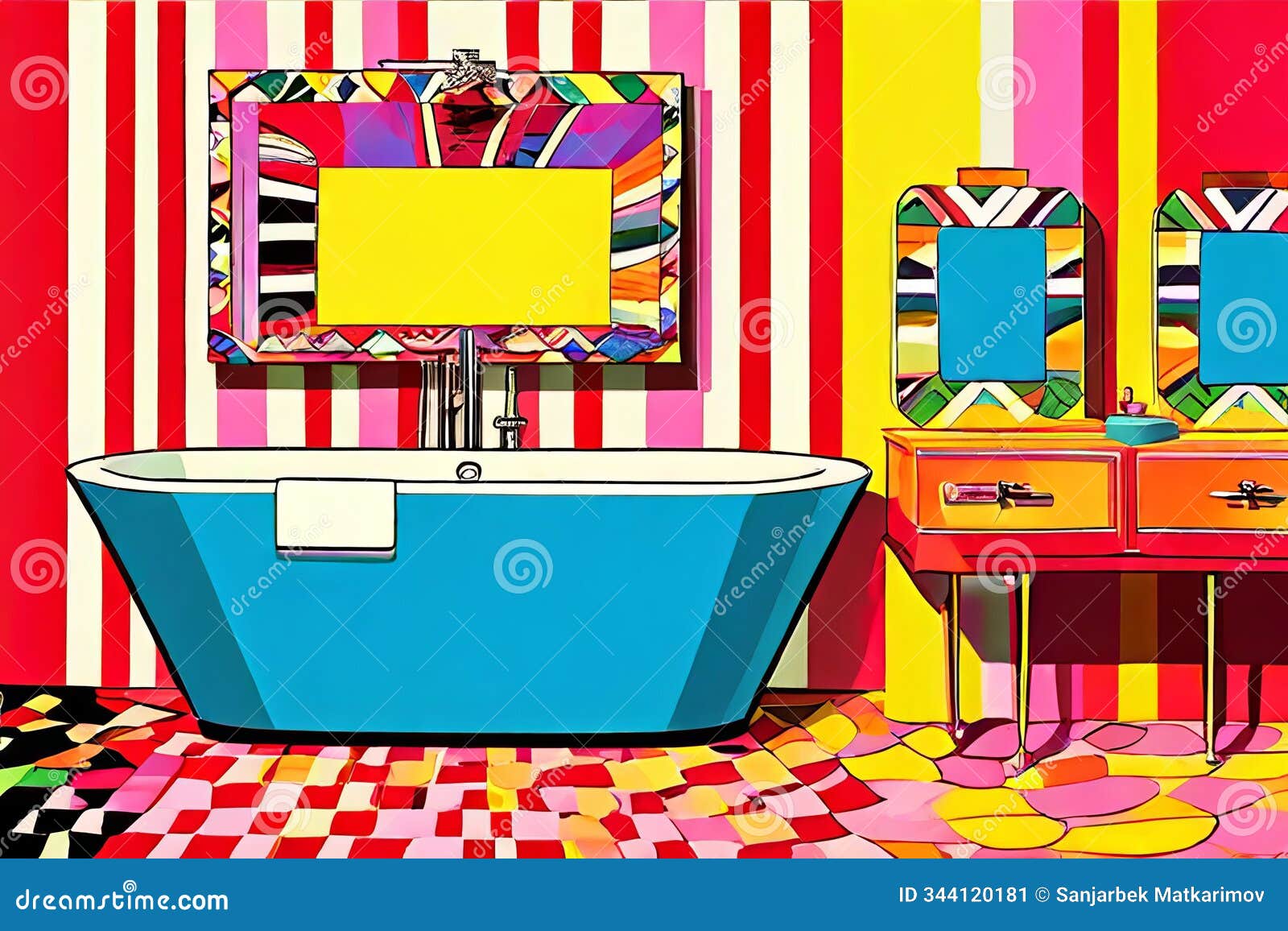 Pop Art Popularity a Pop Art Approach Using Bold Colors and Repe Stock ...