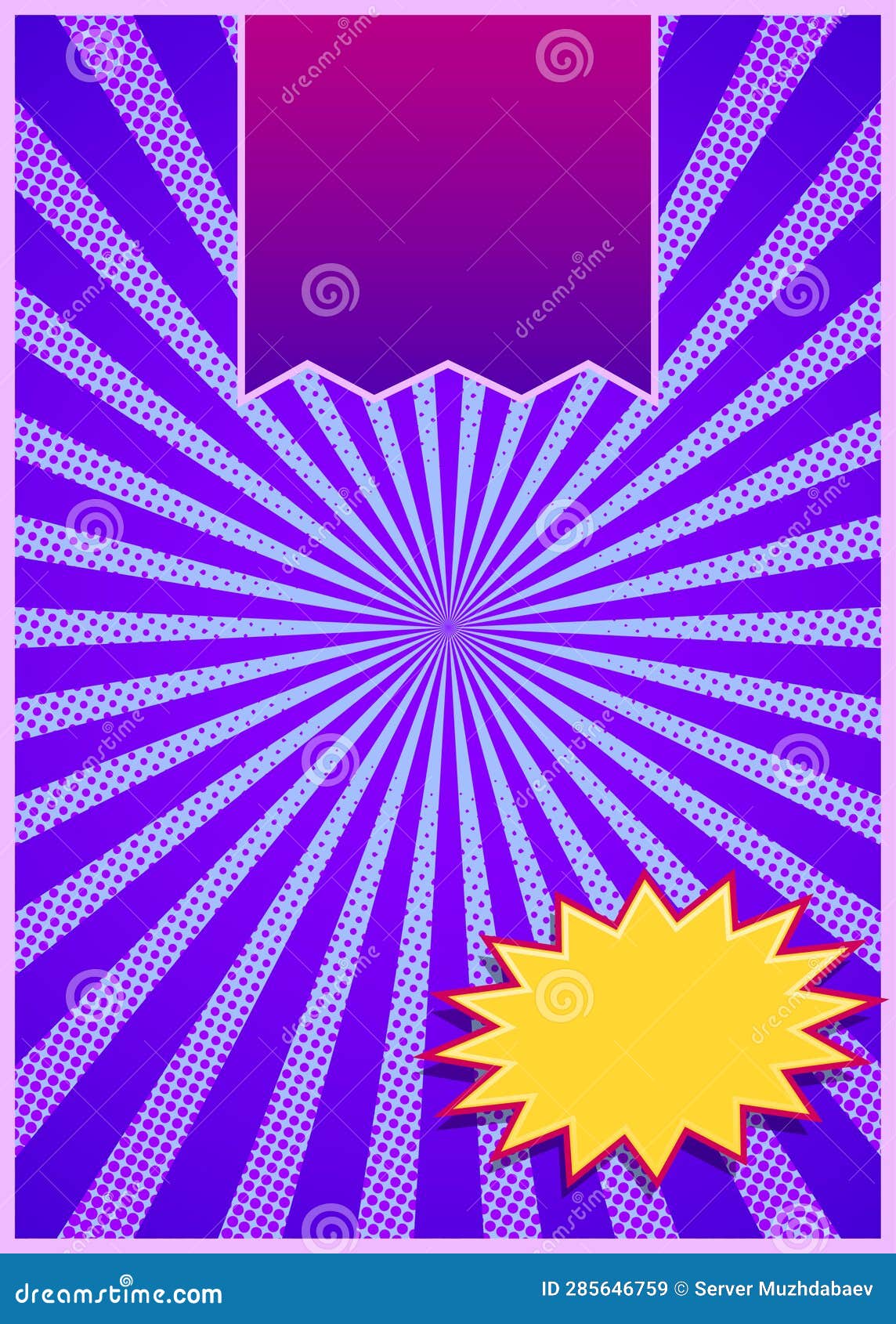 Pop Art Poster Template for Print and Design. Vector Illustration Stock ...