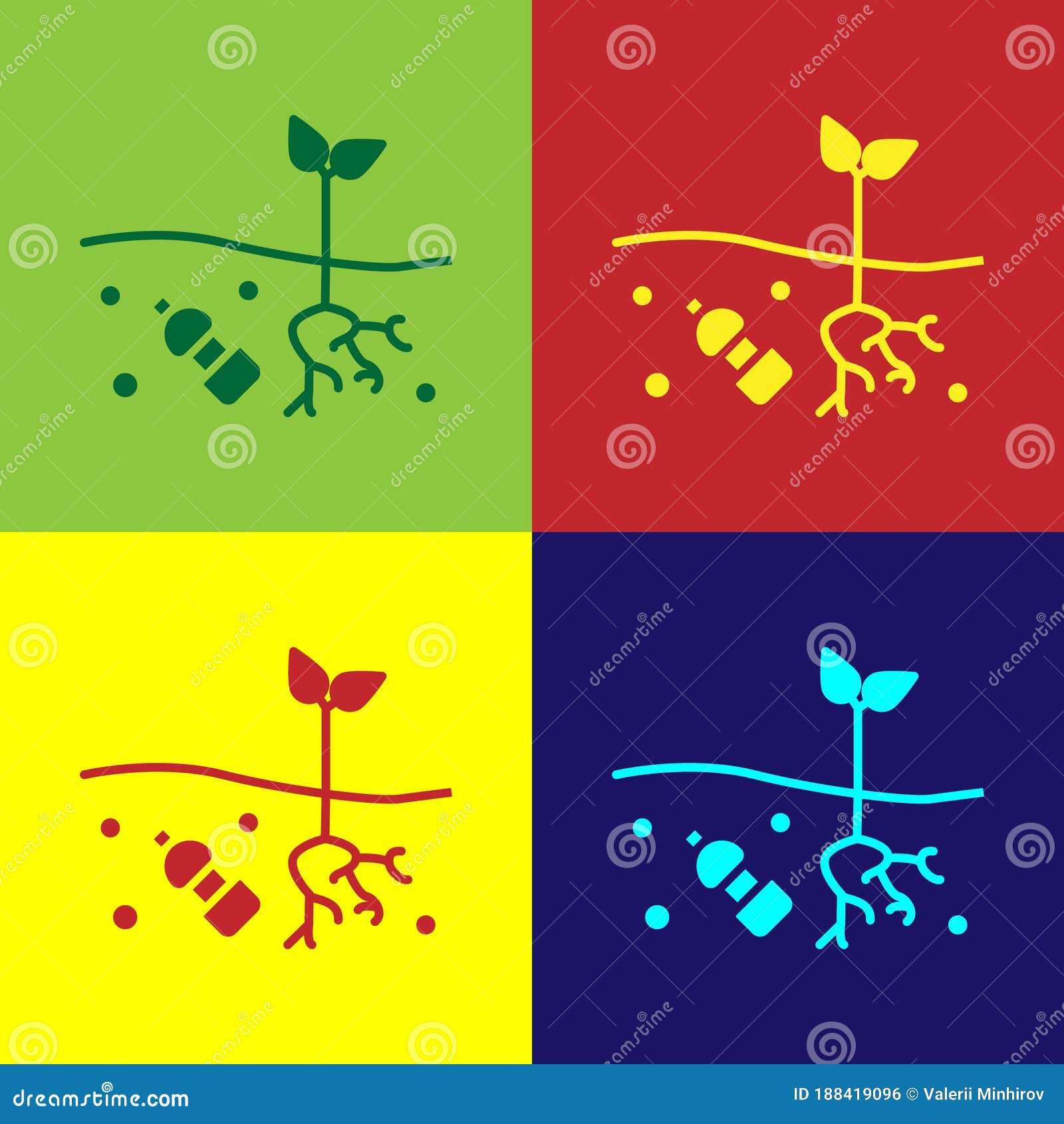 Pop Art the Problem of Pollution of the Planet Icon Isolated on Color ...