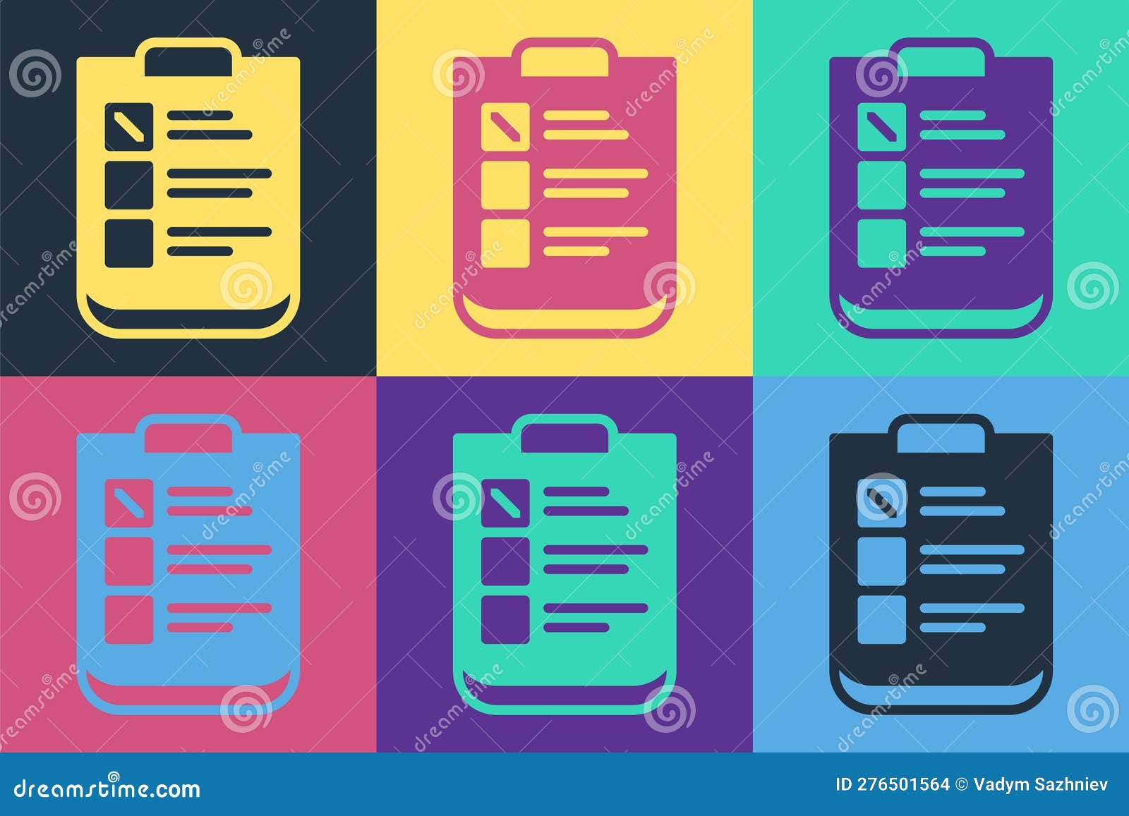 Pop Art Psychological Test Icon Isolated on Color Background. Vector ...