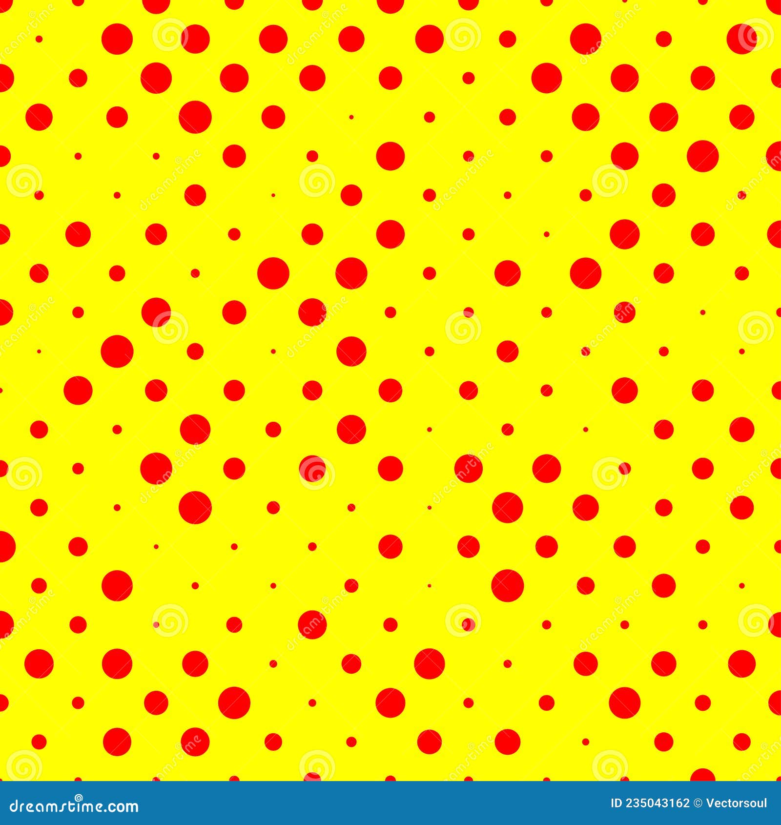 Pop Art, Red Yellow Comic Effect Background. Random Dots, Dotted ...