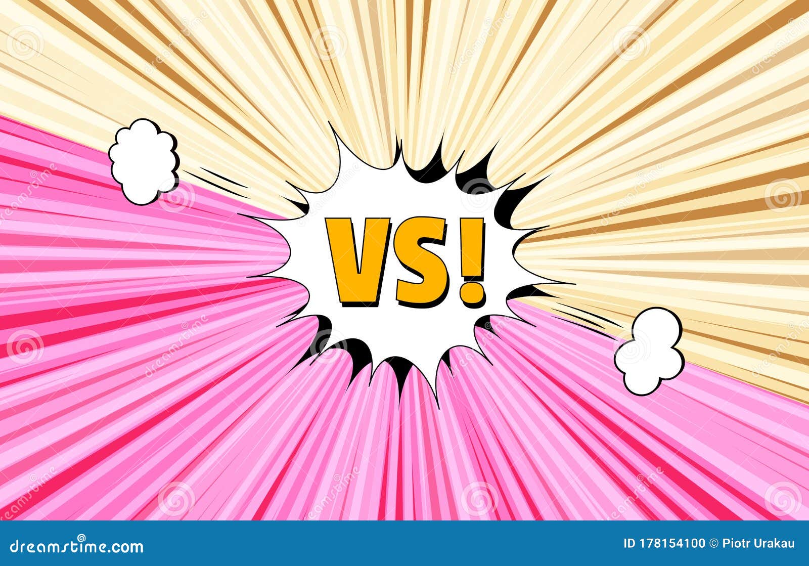 Pop art rivalry template stock vector. Illustration of duel - 178154100