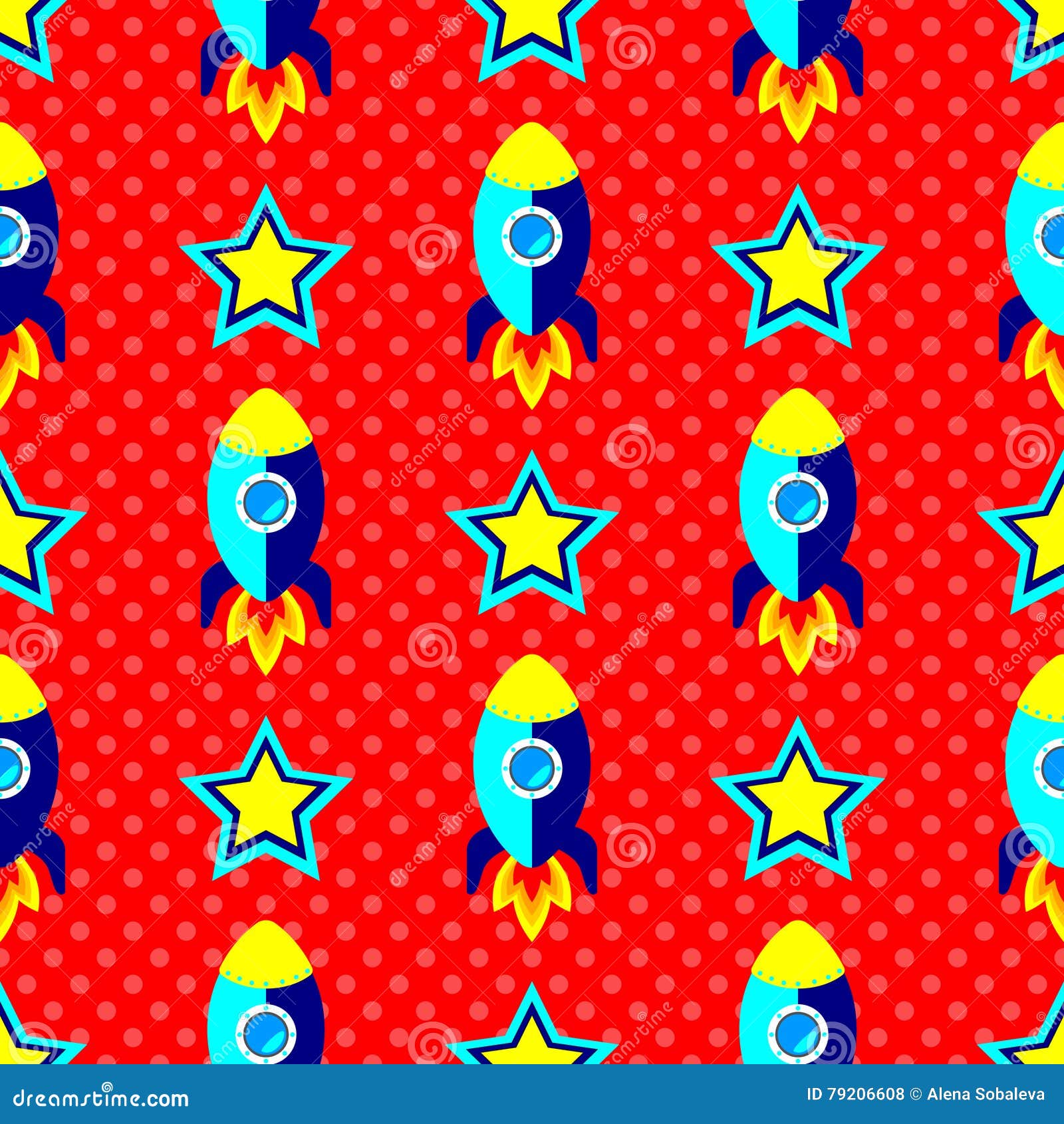 Pop-Art Rockets stock vector. Illustration of style, vintage - 79206608