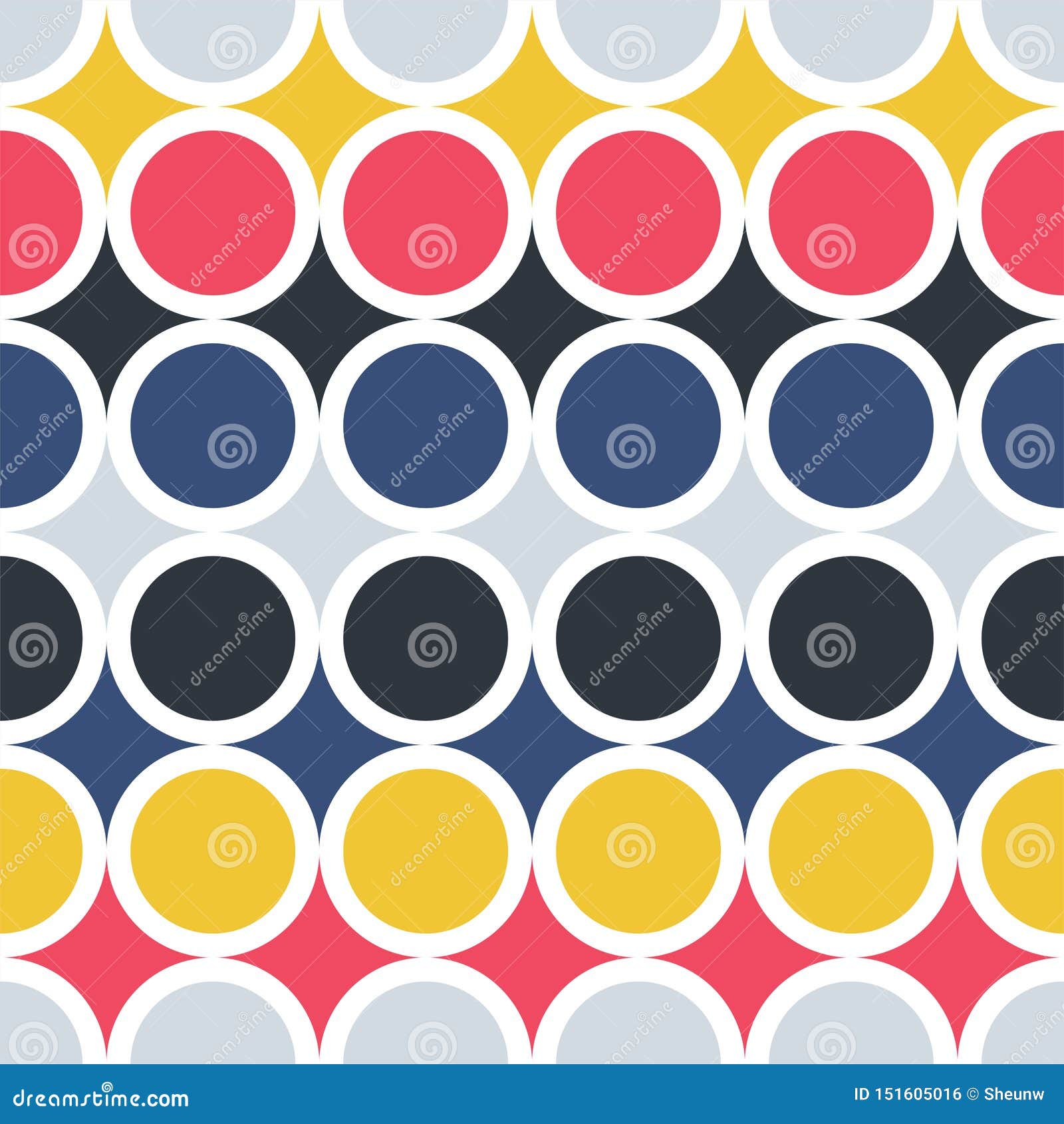 Pop Art Seamless Colorful Pattern - Repeatable Trendy Design. Creative ...