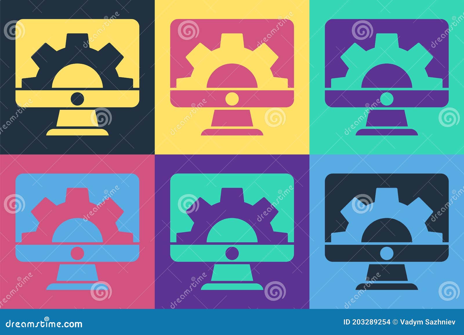 Pop Art Software, Web Development, Programming Concept Icon Isolated on ...